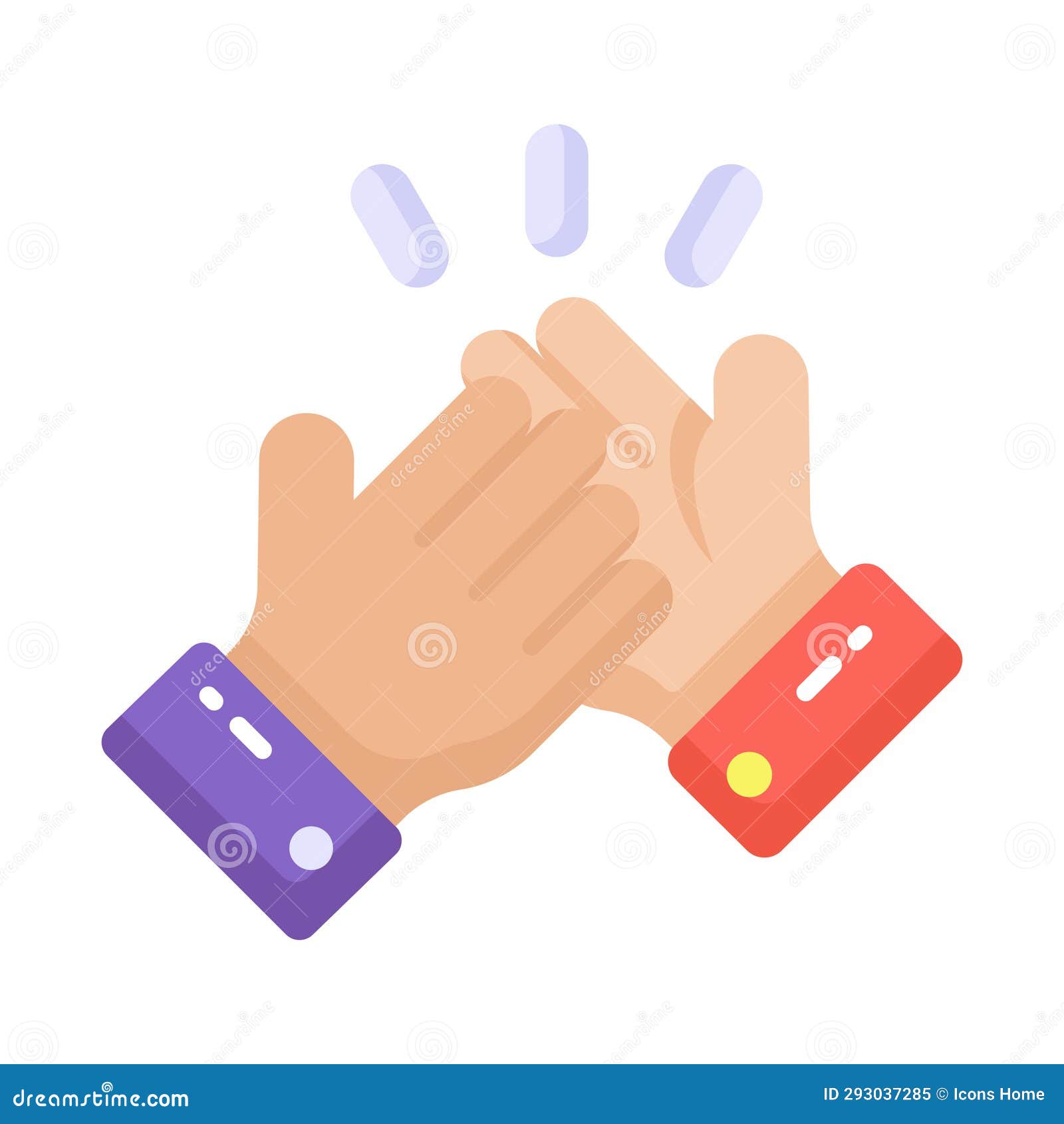Two People Shaking Hands Concept Icon of Encouragement in Modern Style ...