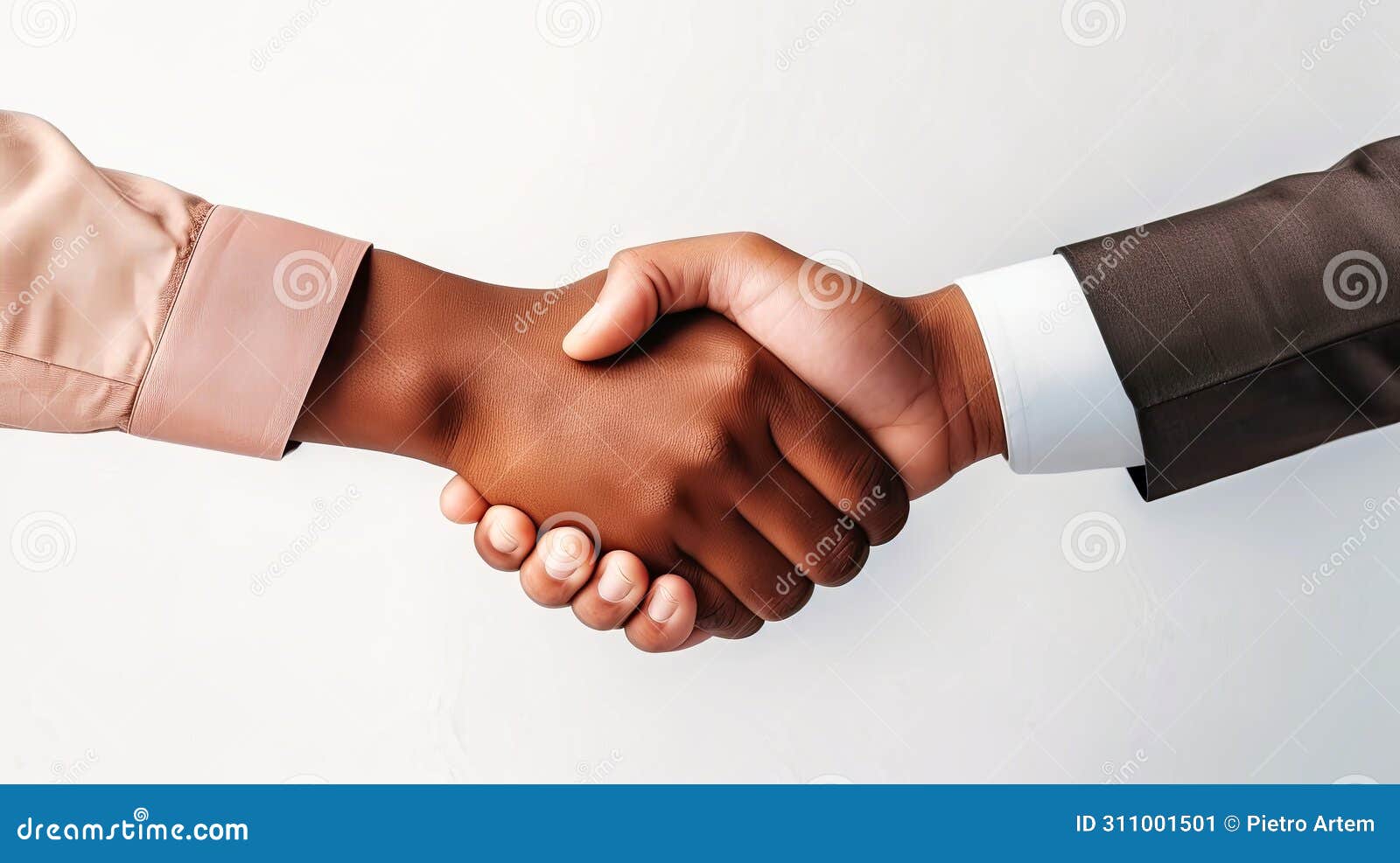 Two People Shaking Hands Over a White Background Stock Image - Image of ...