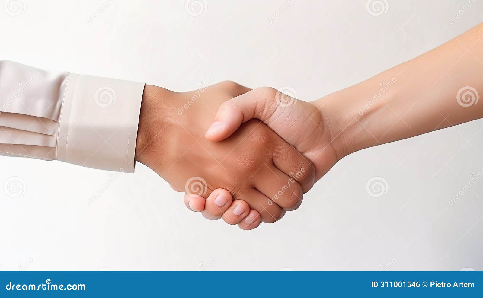 Two People Shaking Hands Over a White Background Stock Photo - Image of ...