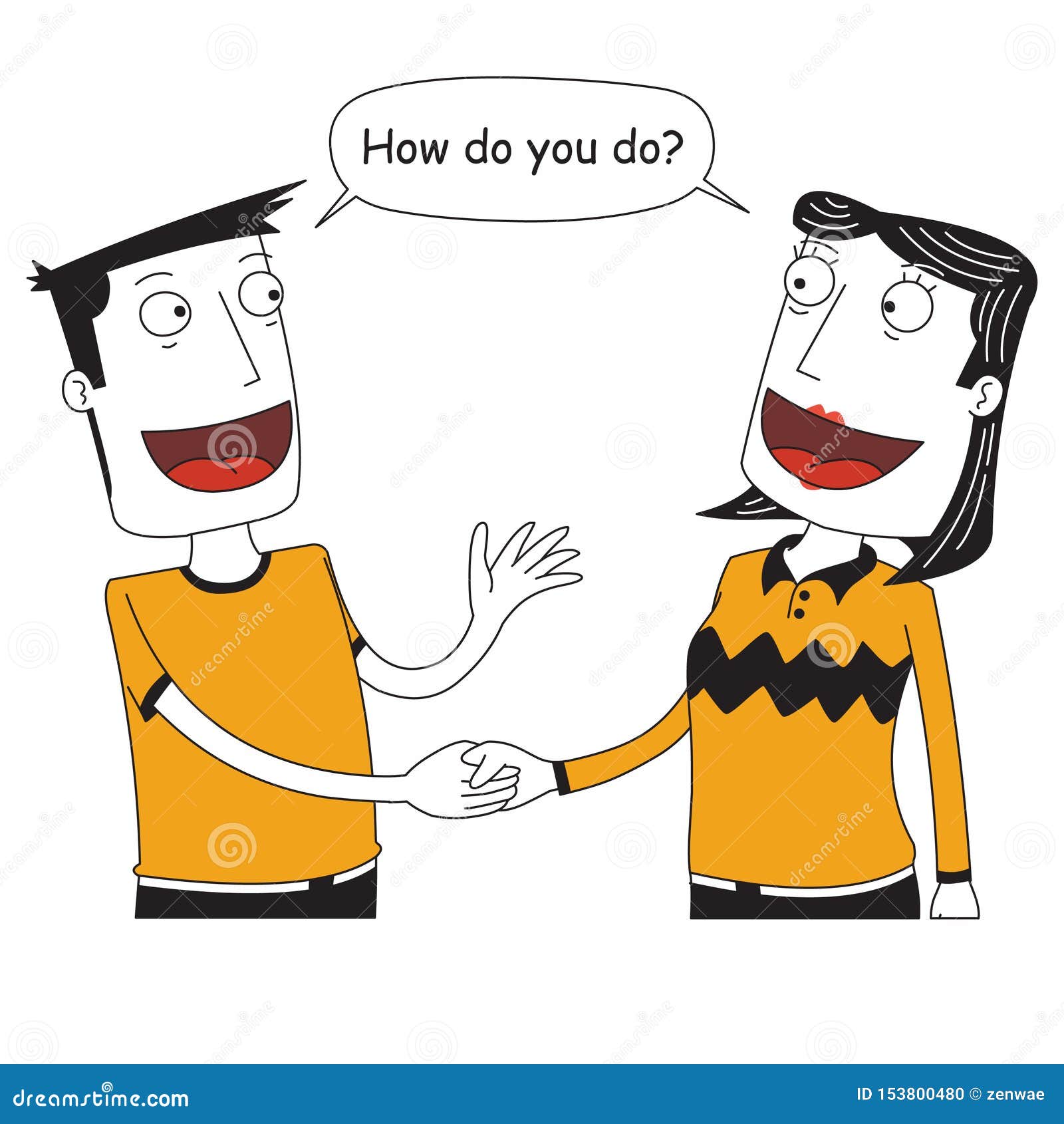 Two People Shaking Their Hands Stock Vector - Illustration of cartoon ...