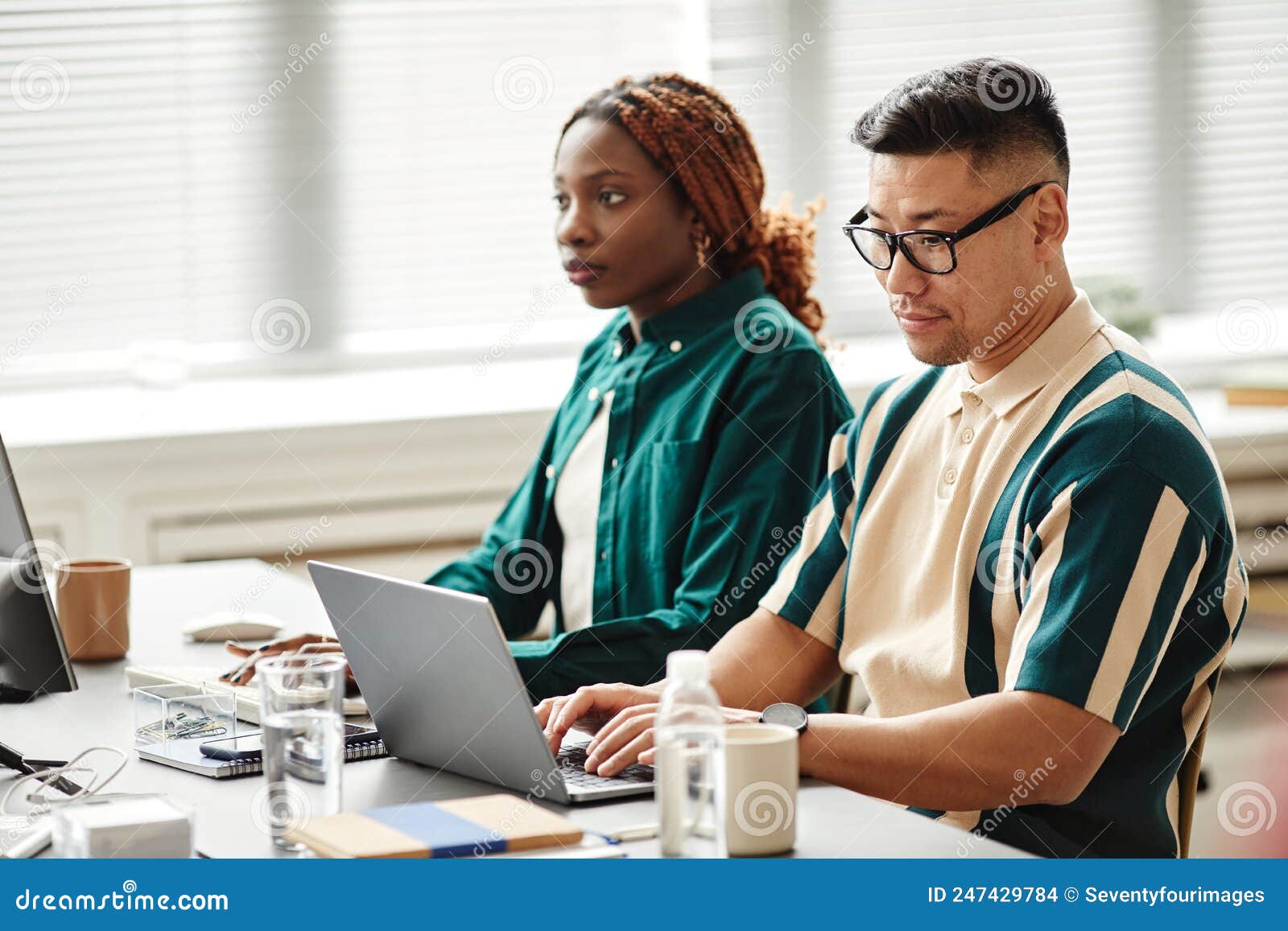 Two People in Software Development Team Stock Photo - Image of monitor ...
