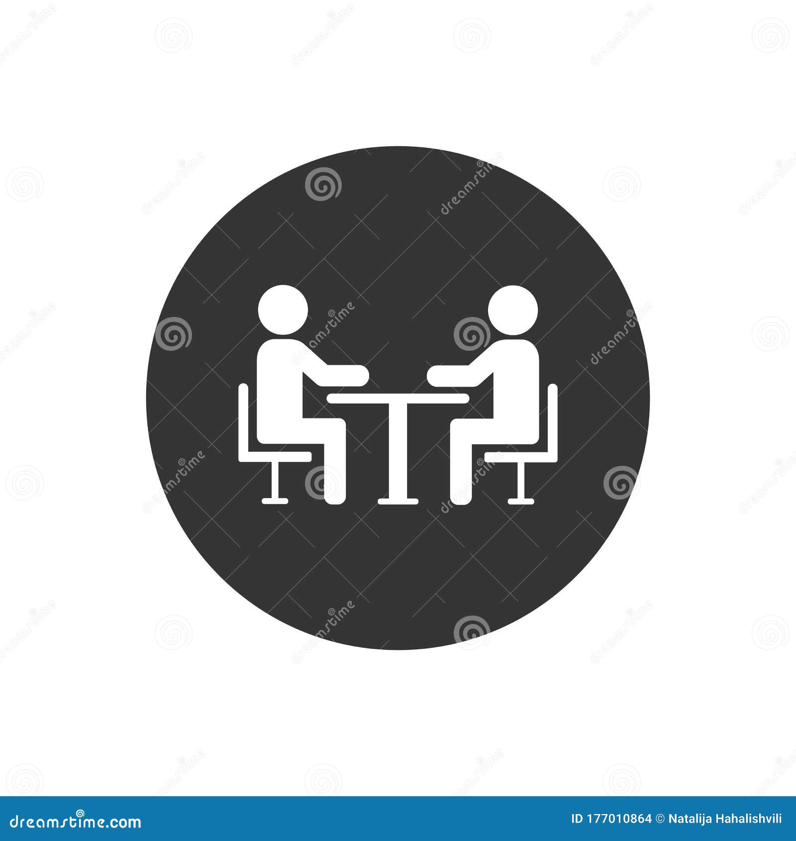 Two People at the Table Icon. Icon Conference Stock Vector ...