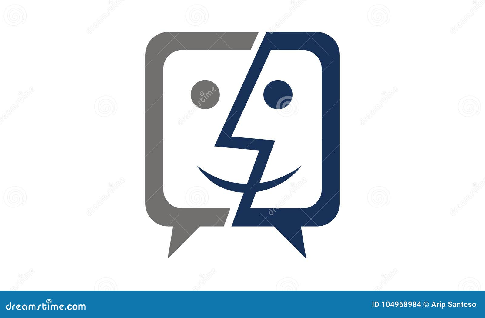 Two people Talk stock vector. Illustration of media - 104968984