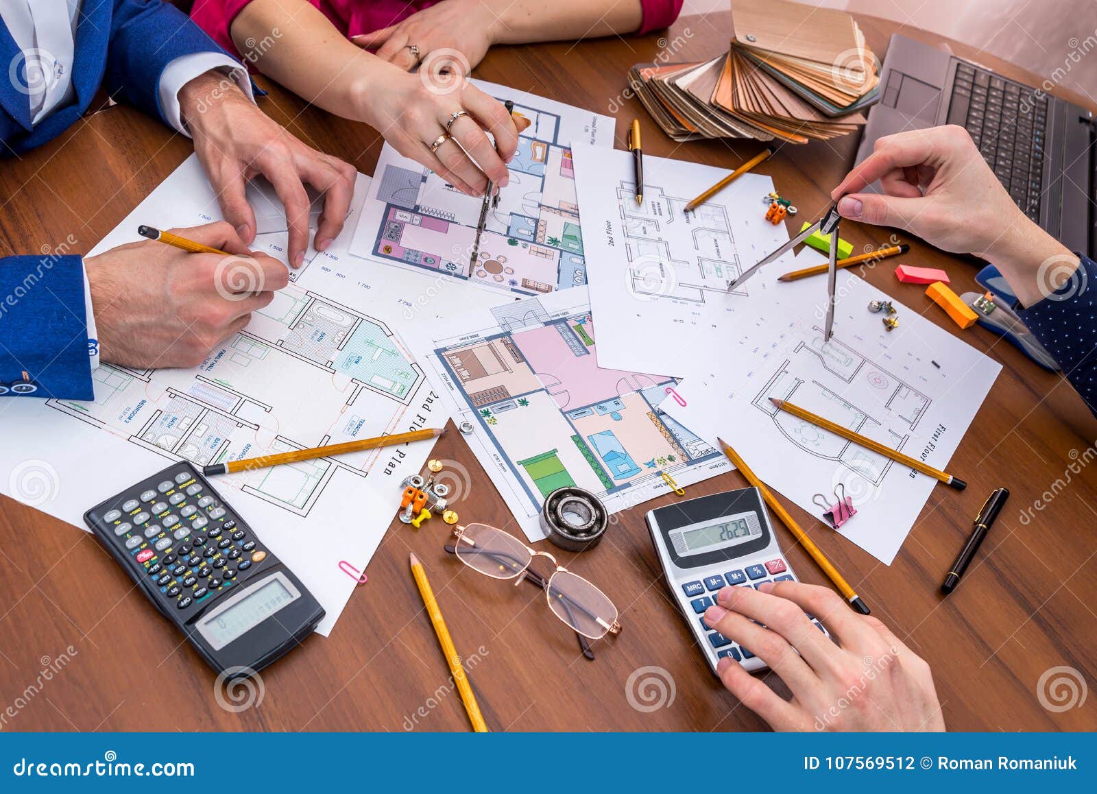 Two People Talking about Architectural Project Stock Photo - Image of ...