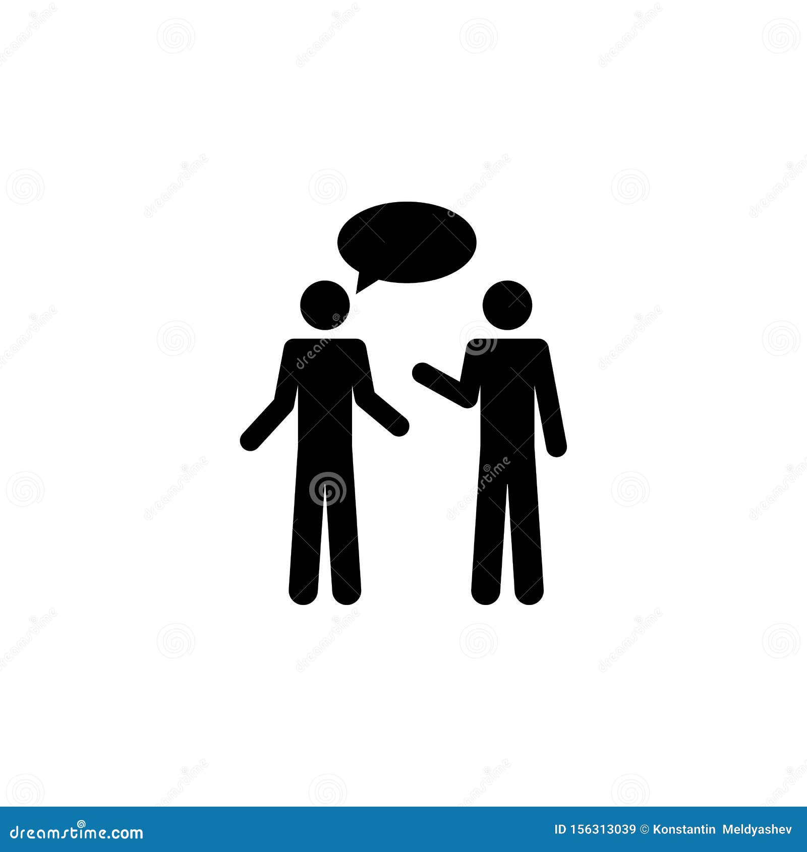 Two People Talking Icon. Simple Glyph, Flat Vector of People Icons for ...