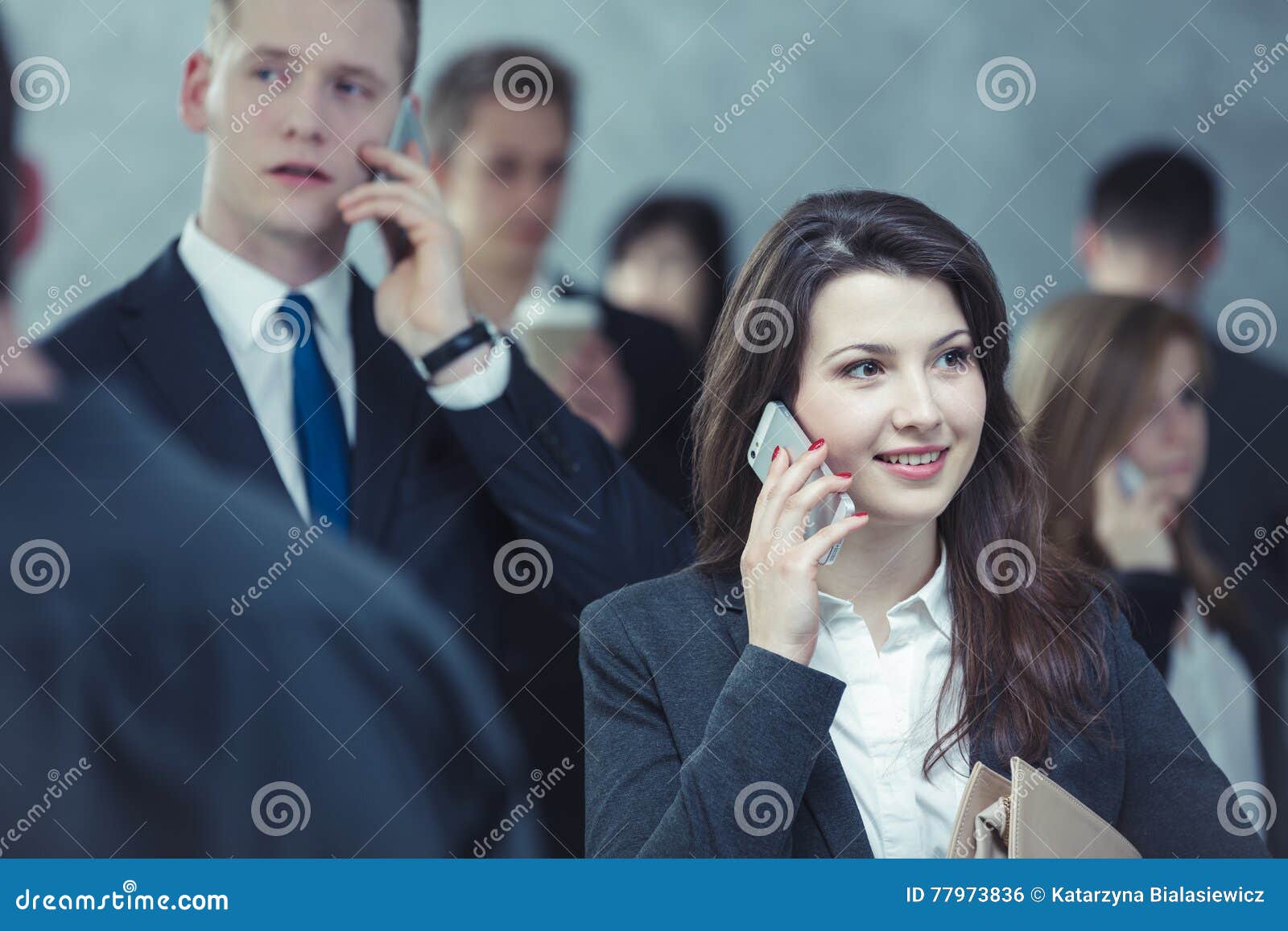 Two People Talking on the Phone Stock Photo - Image of watch ...