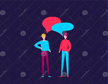 Two People Talking Vector, Flat Illustration Stock Vector ...