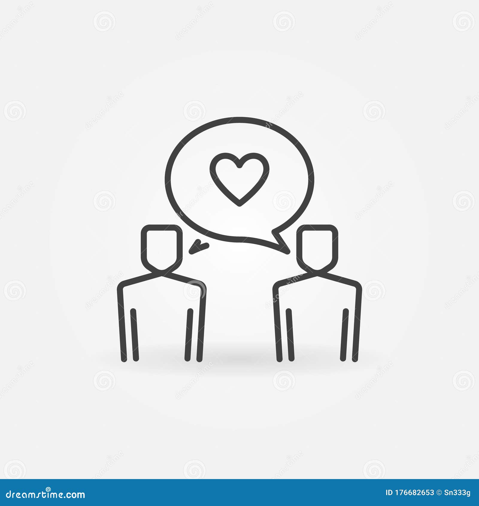 Two People Talking Vector Outline Icon or Design Element Stock Vector ...