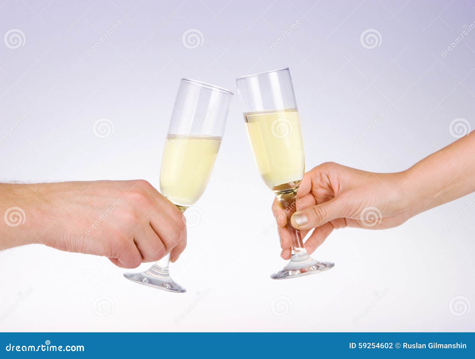 Two People Toasting with Wine Glasses Stock Photo - Image of love, date ...