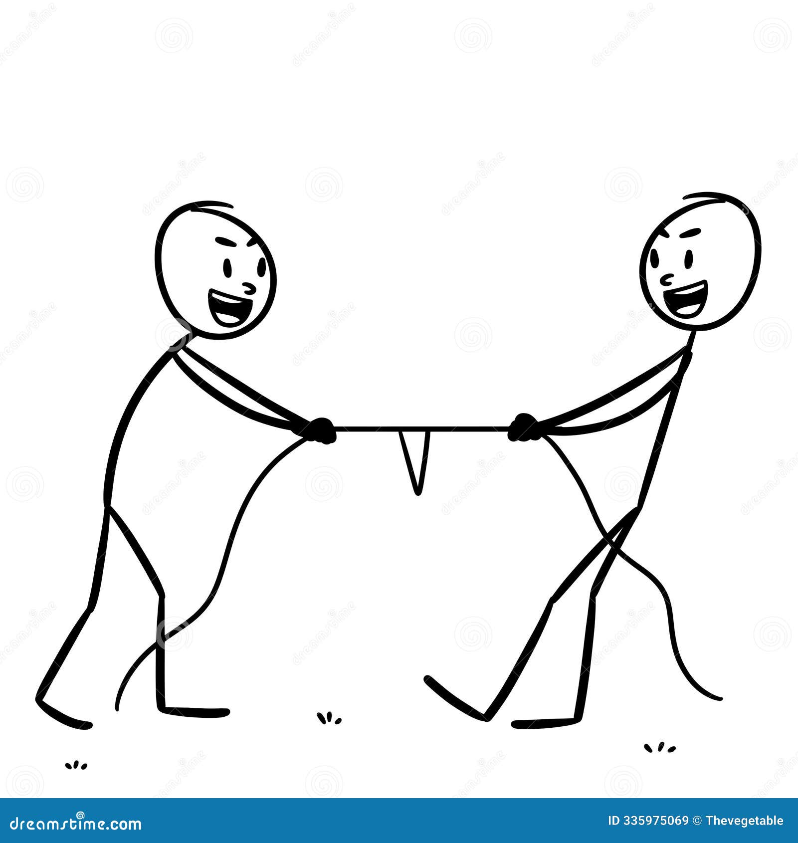 Two People Trying To Pull Each Other Stock Illustration - Illustration ...