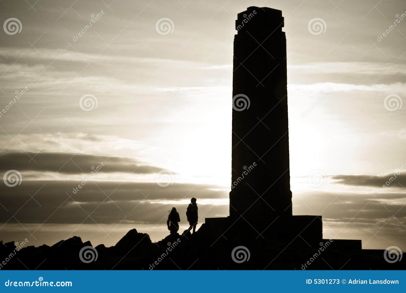 Two People Walking To Monument Stock Image - Image of monument, persons ...