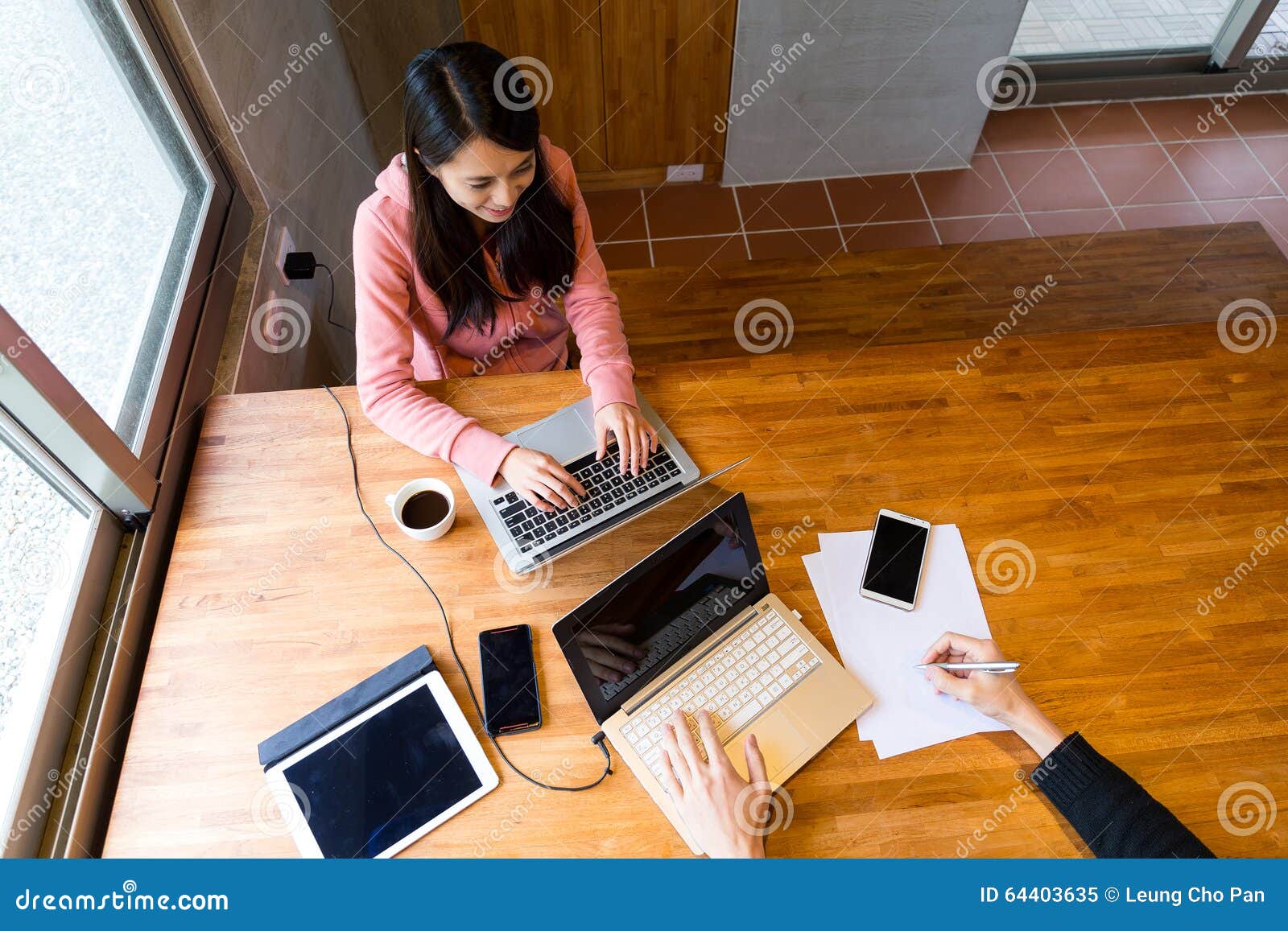 Two people work together stock image. Image of smart - 64403635