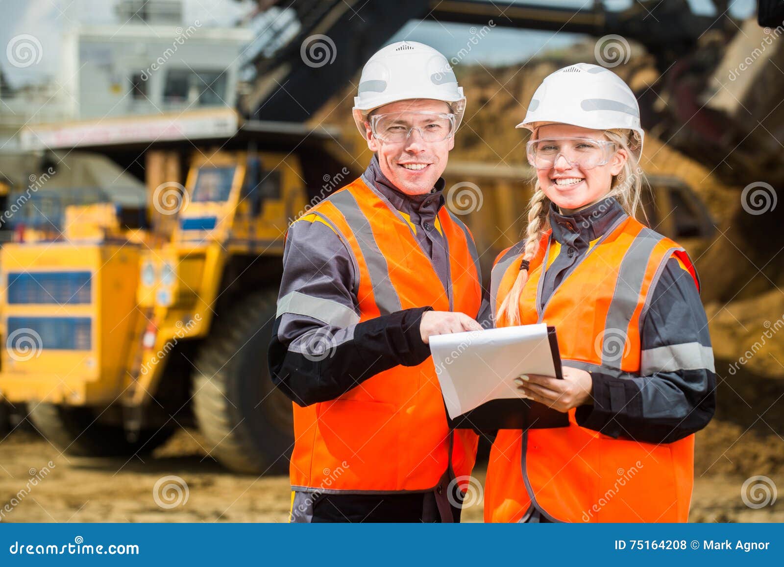 Two people working stock photo. Image of industrial, engineer - 75164208