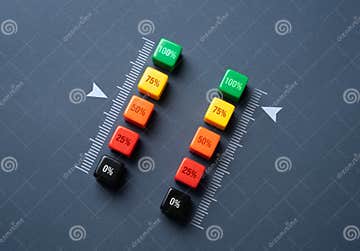 Two Percentage Scales of Efficiency. Comparison of Two Values As a ...