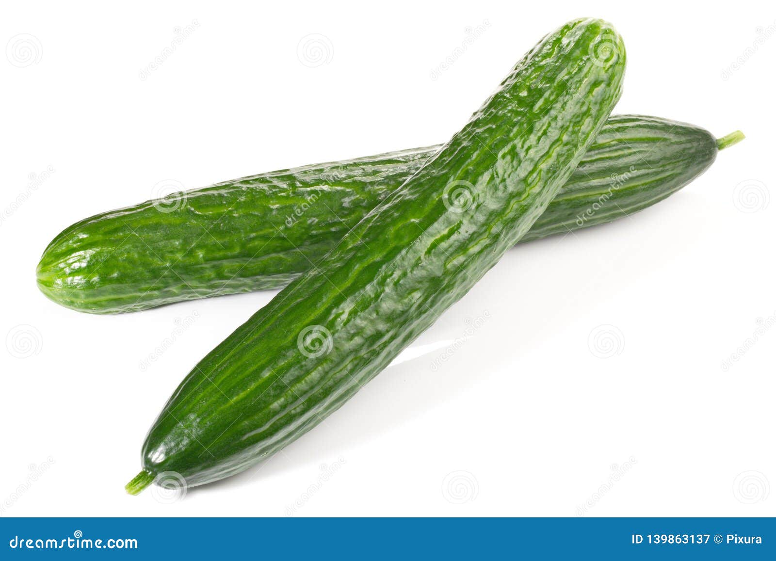 Two perfect Cucumbers stock image. Image of nature, green - 139863137