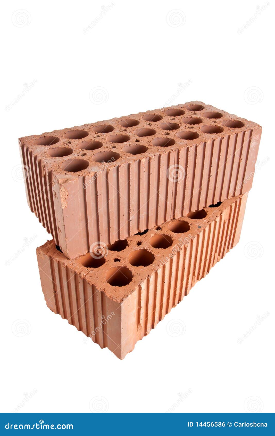 Two Perforated Bricks (stacked) Stock Photo - Image of vertical, orange ...