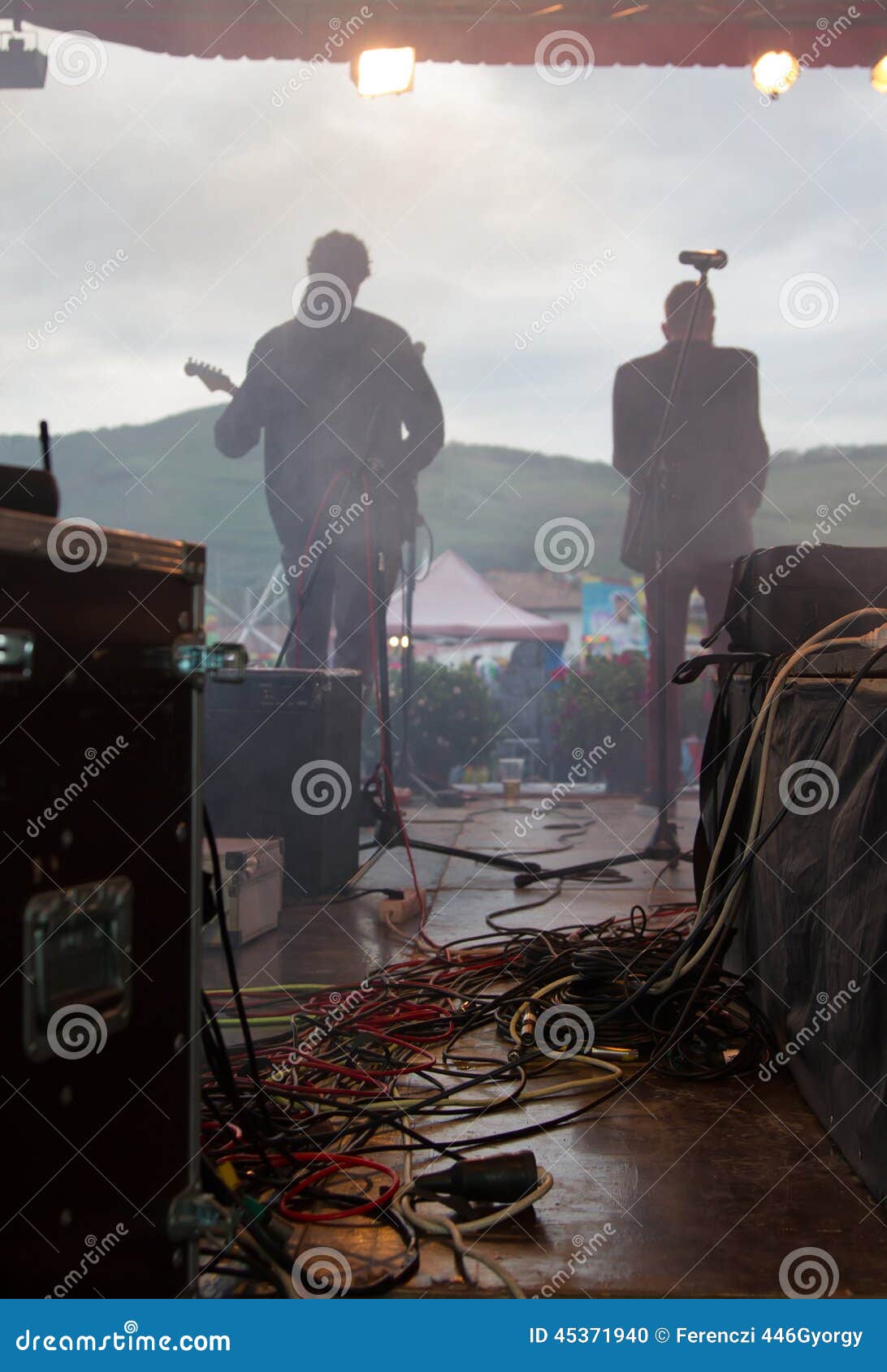 Lots Of Cables On The Cable Trays In The Cable Hub Stock Image ...