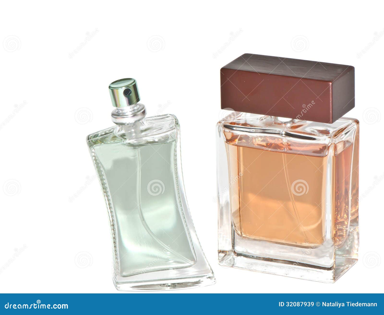 Two perfume bottles stock image. Image of bottle, spraying - 32087939