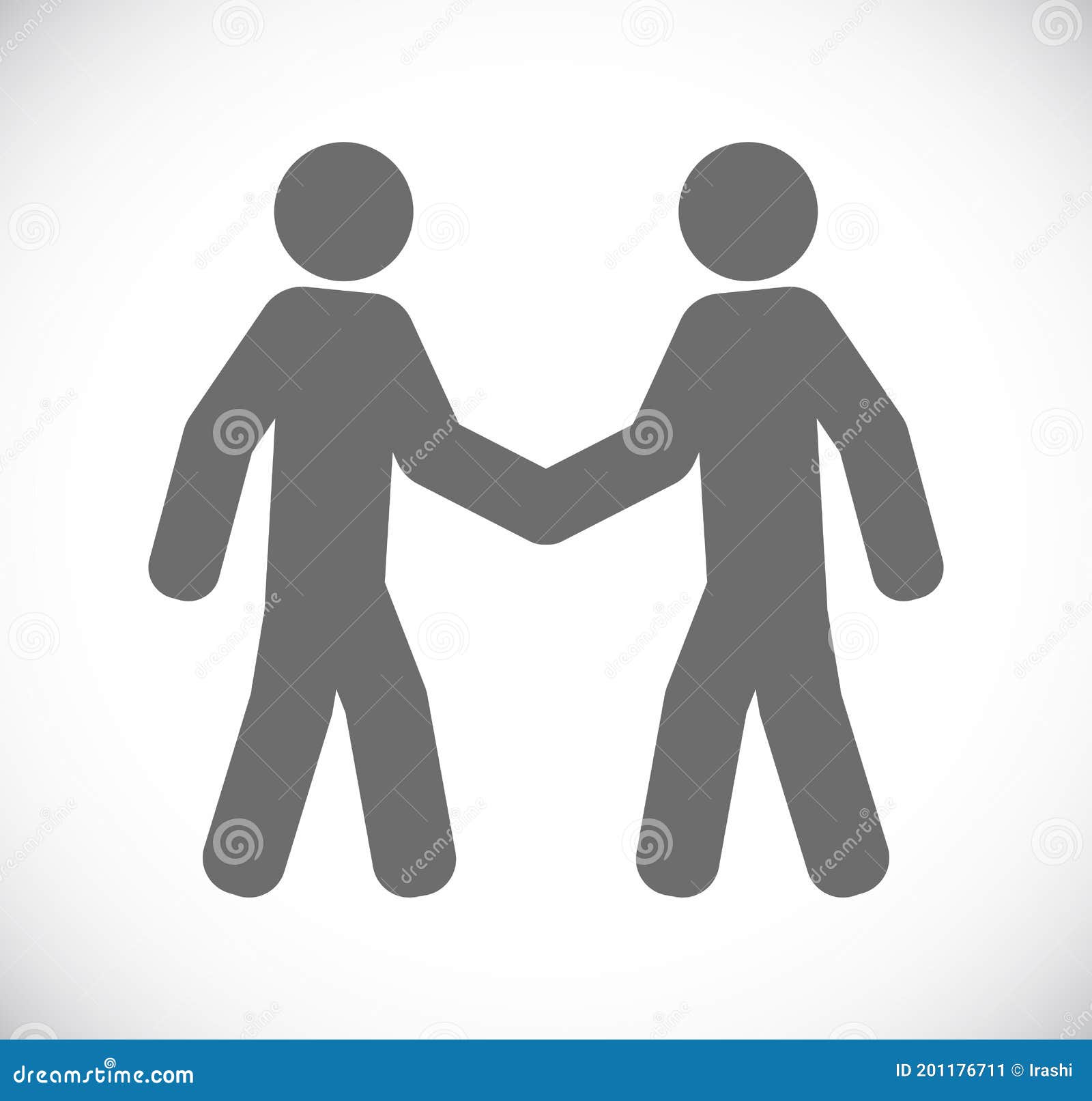 Two person handshake stock vector. Illustration of concept - 201176711