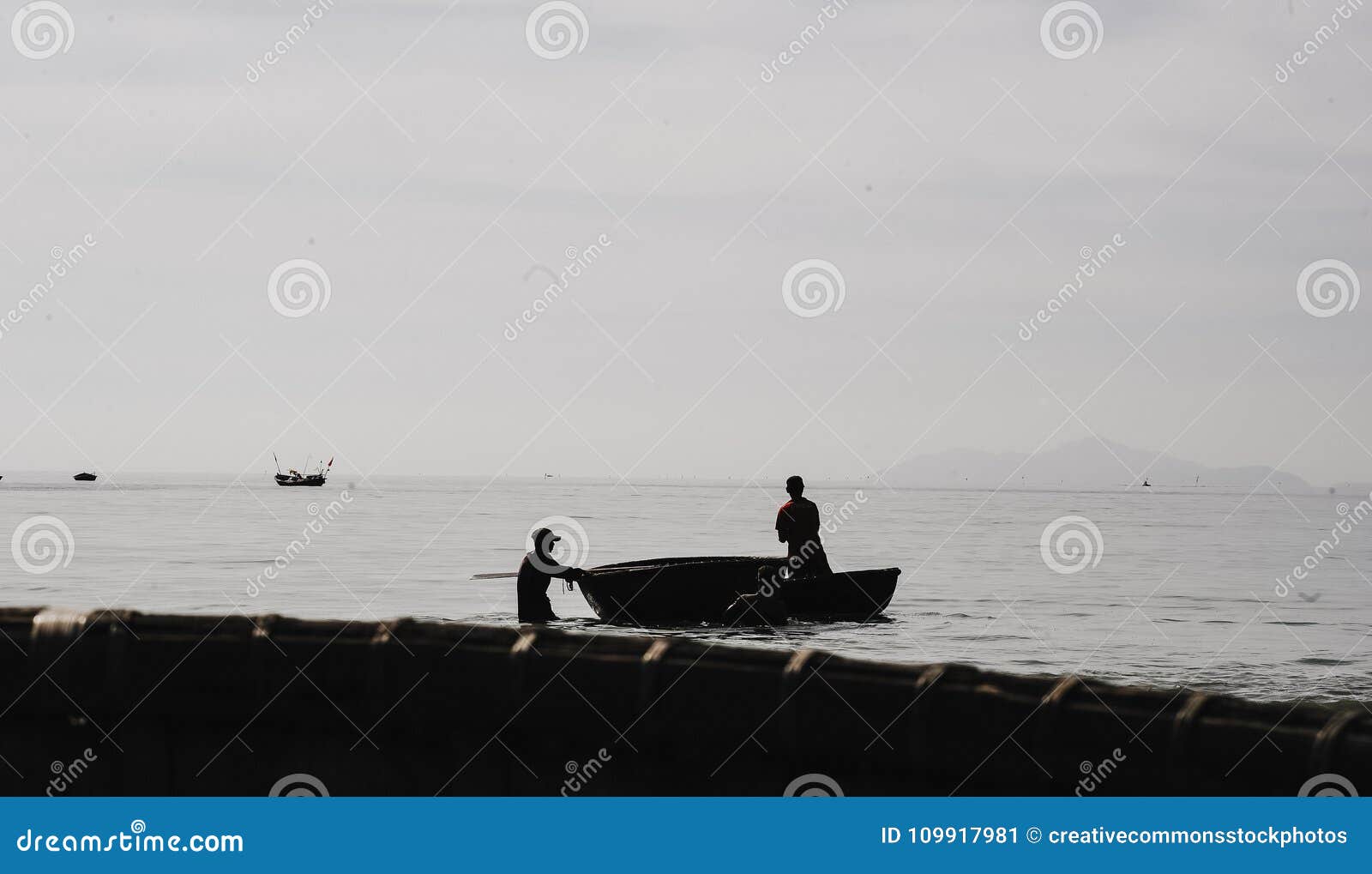 Two Person Riding Boat On Body Of Water Picture. Image: 109917981