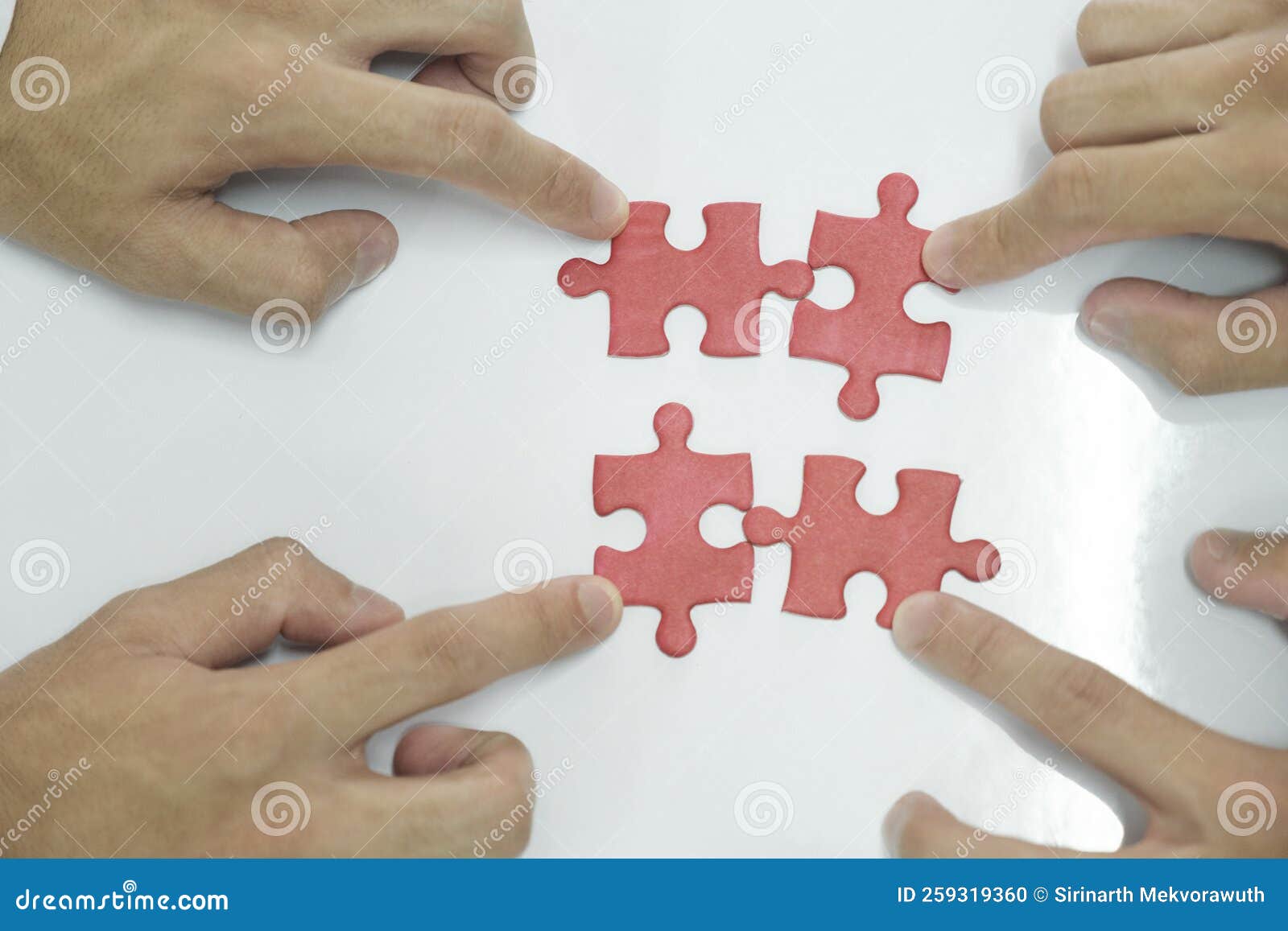 People Assembling Puzzles, Finding Solution. Stock Photo - Image of ...