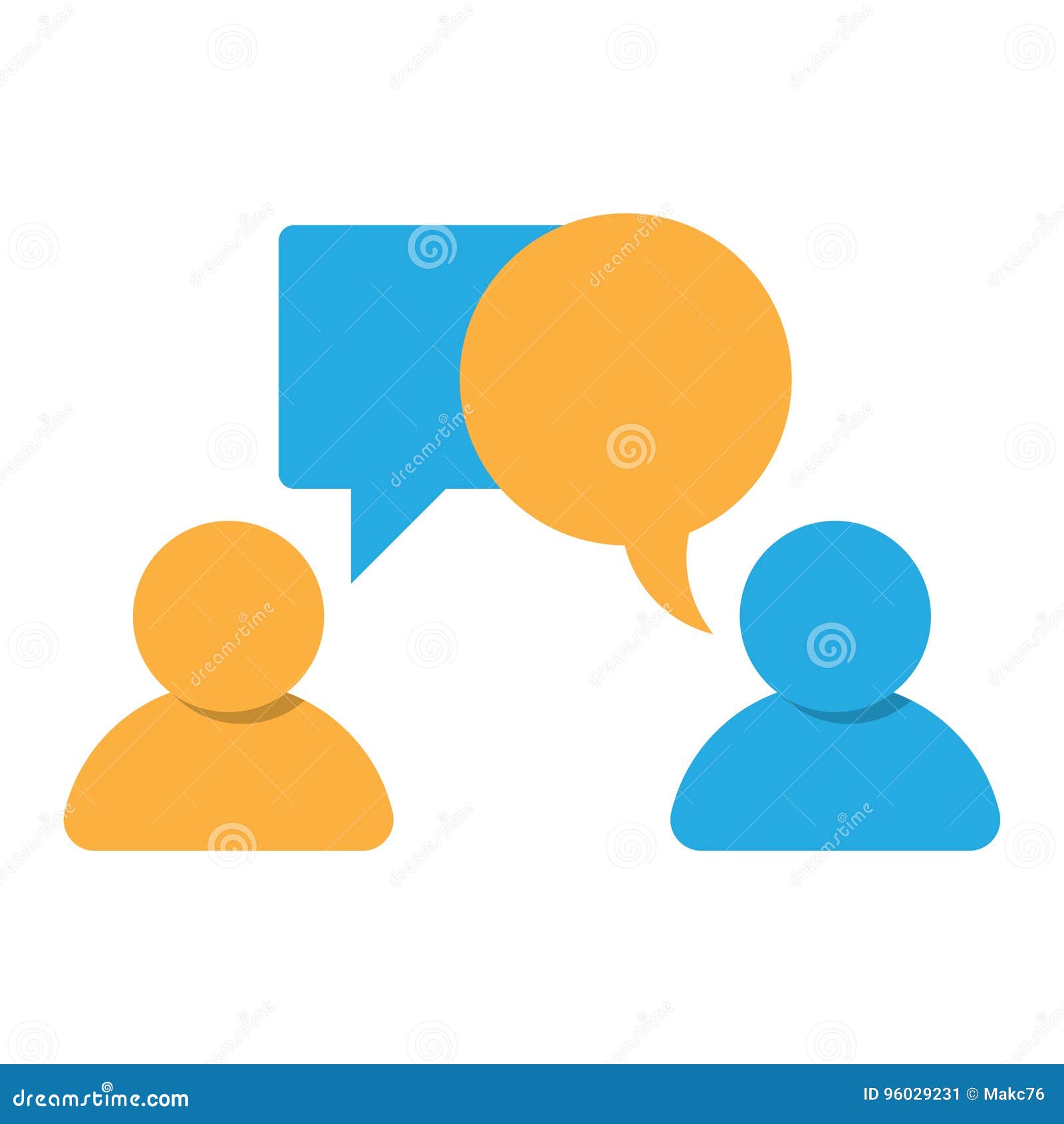 Two Persons Chatting, Client Consultant Stock Vector - Illustration of ...