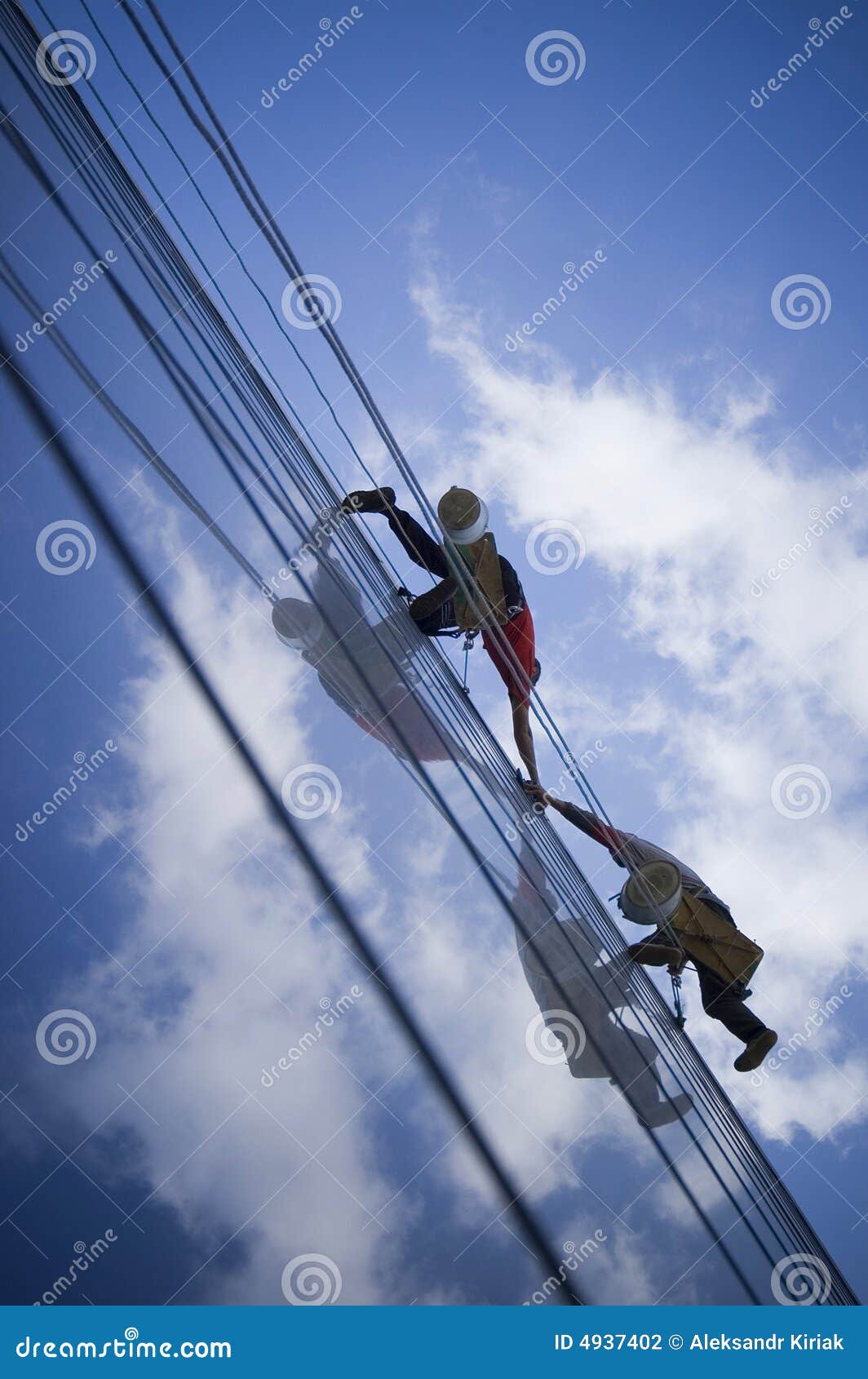 Two Persons Climbing Building Stock Photo - Image of climb, male: 4937402