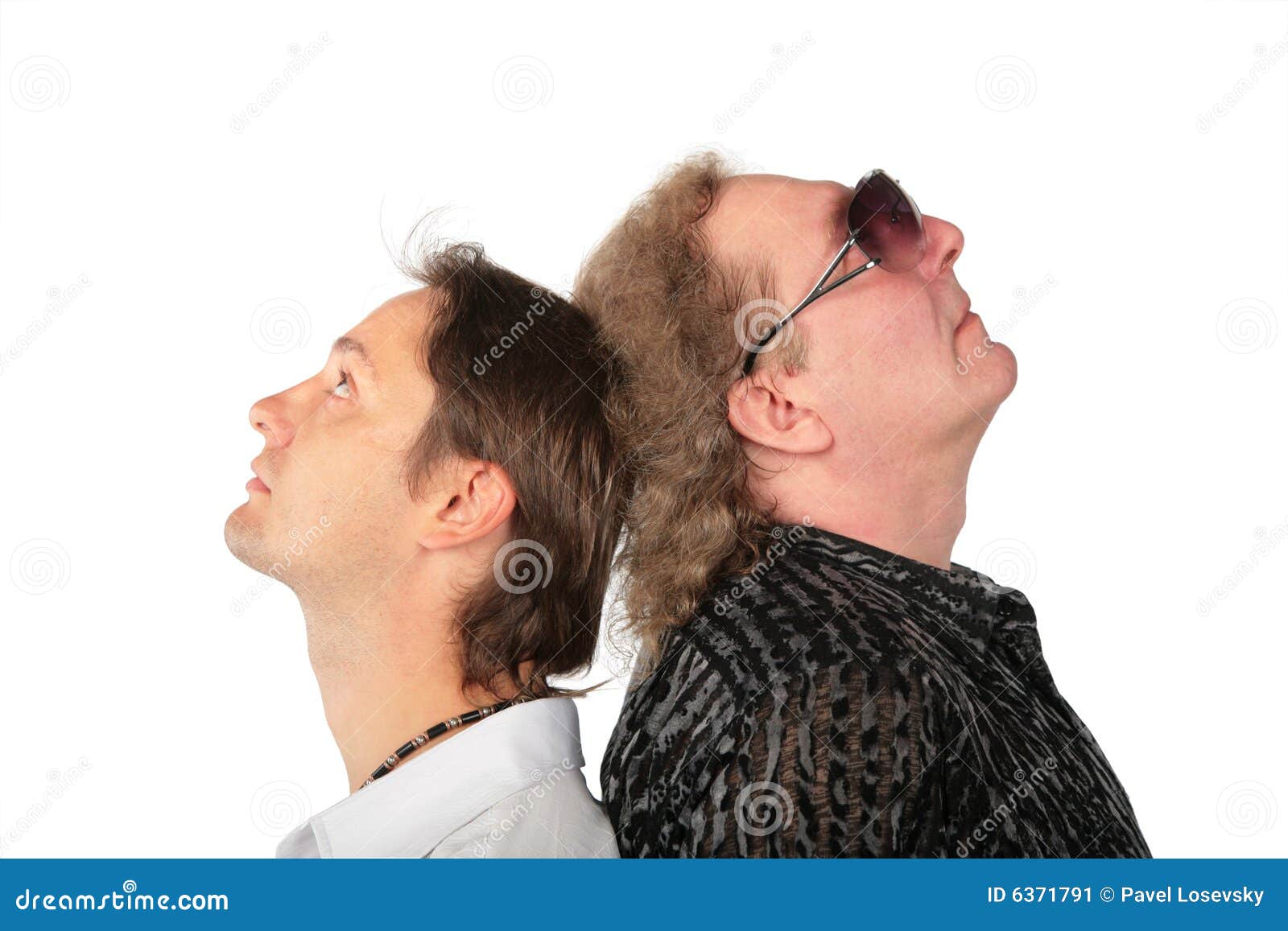 Two Persons Sitting Back To Back Picture. Image: 6371791