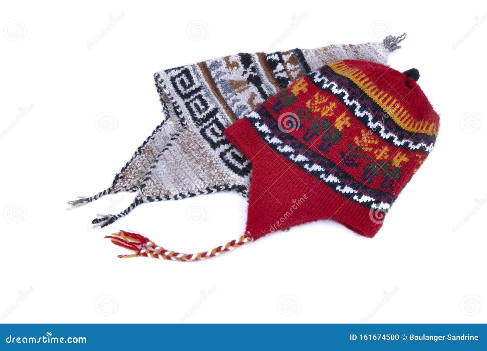 Peruvian Caps Isolated on White Background Stock Photo - Image of ...