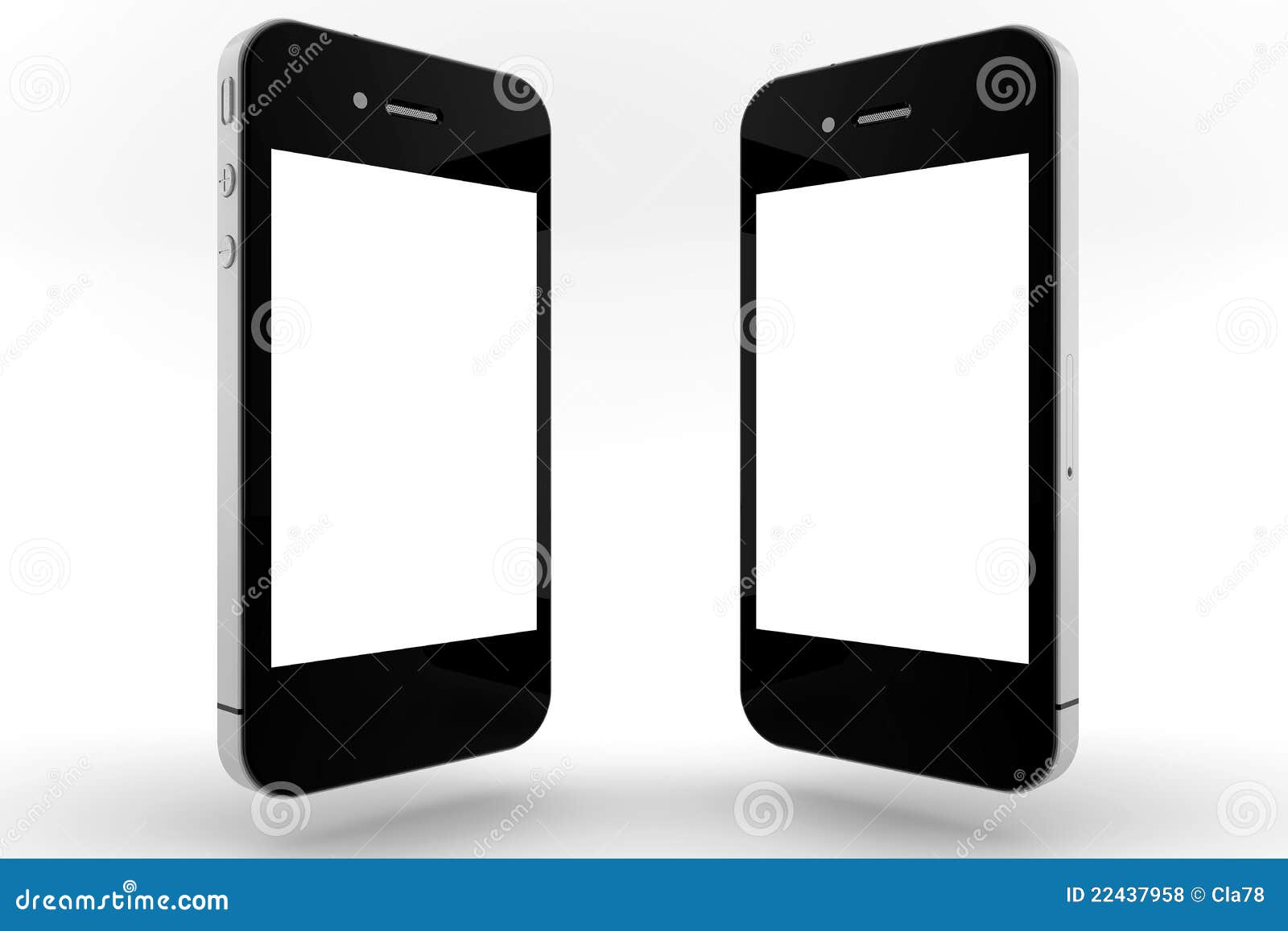 Two phones stock illustration. Illustration of pushbutton - 22437958