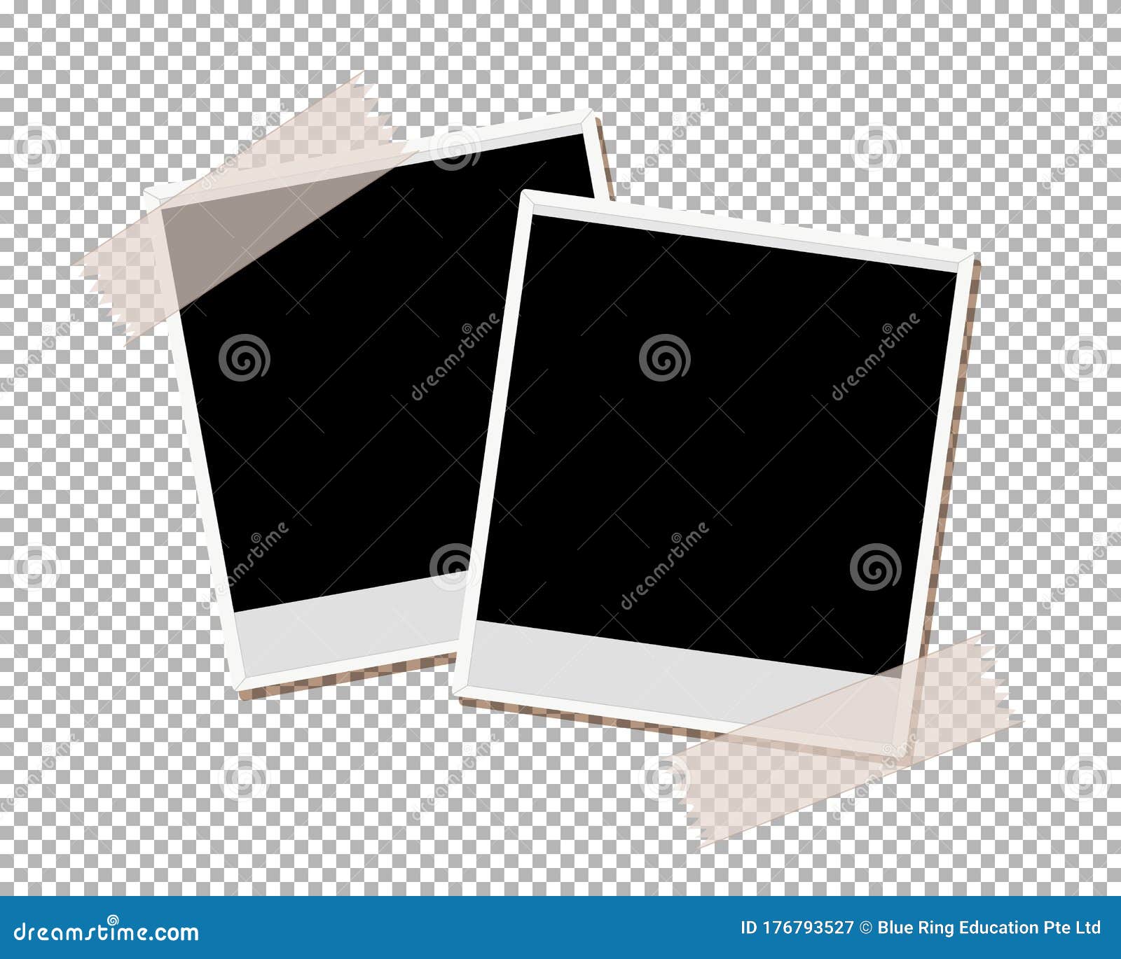 Two Photo Frames on Transparent Background Stock Vector - Illustration ...