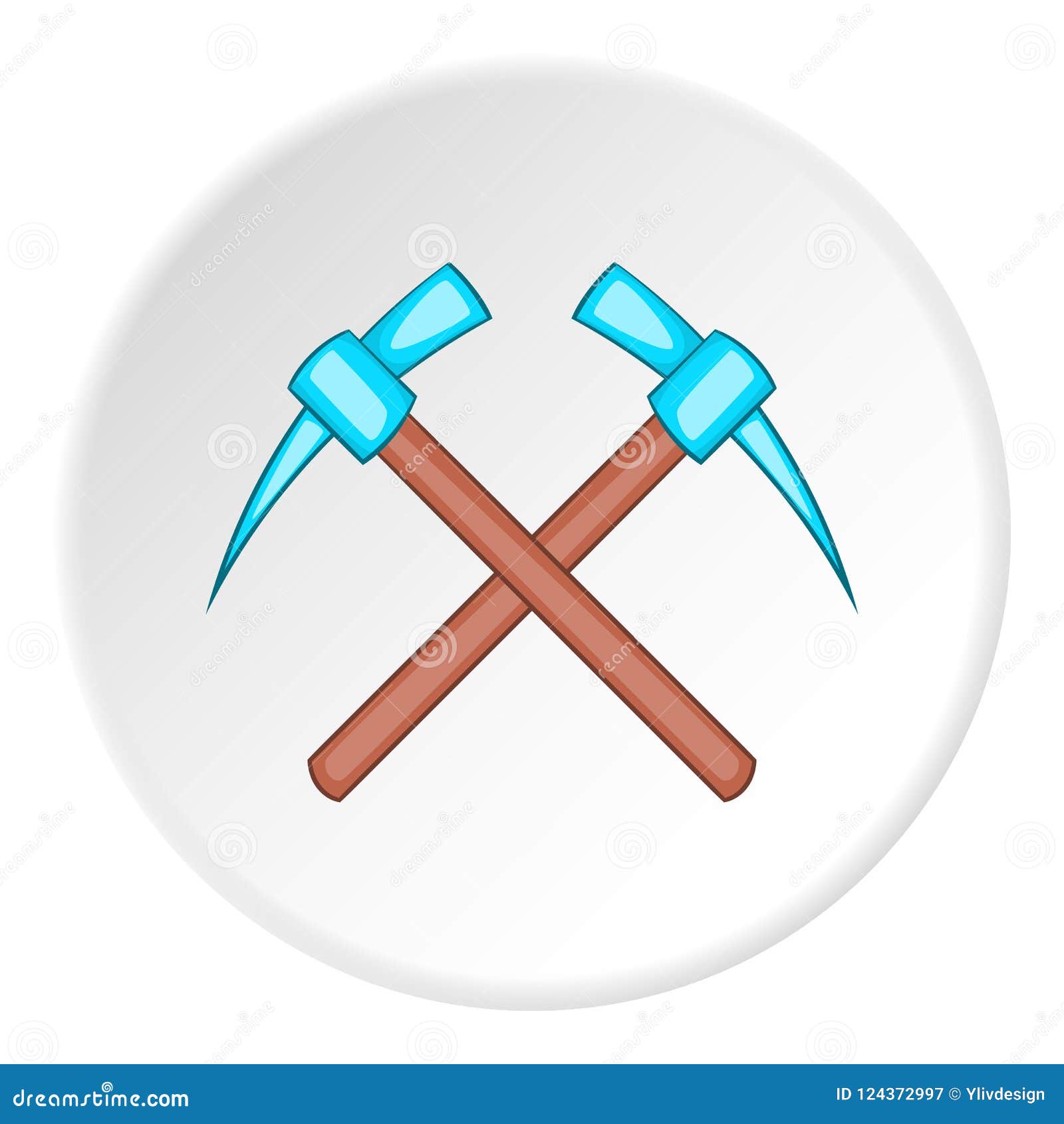 Two Picks Icon, Cartoon Style Stock Illustration - Illustration of ...