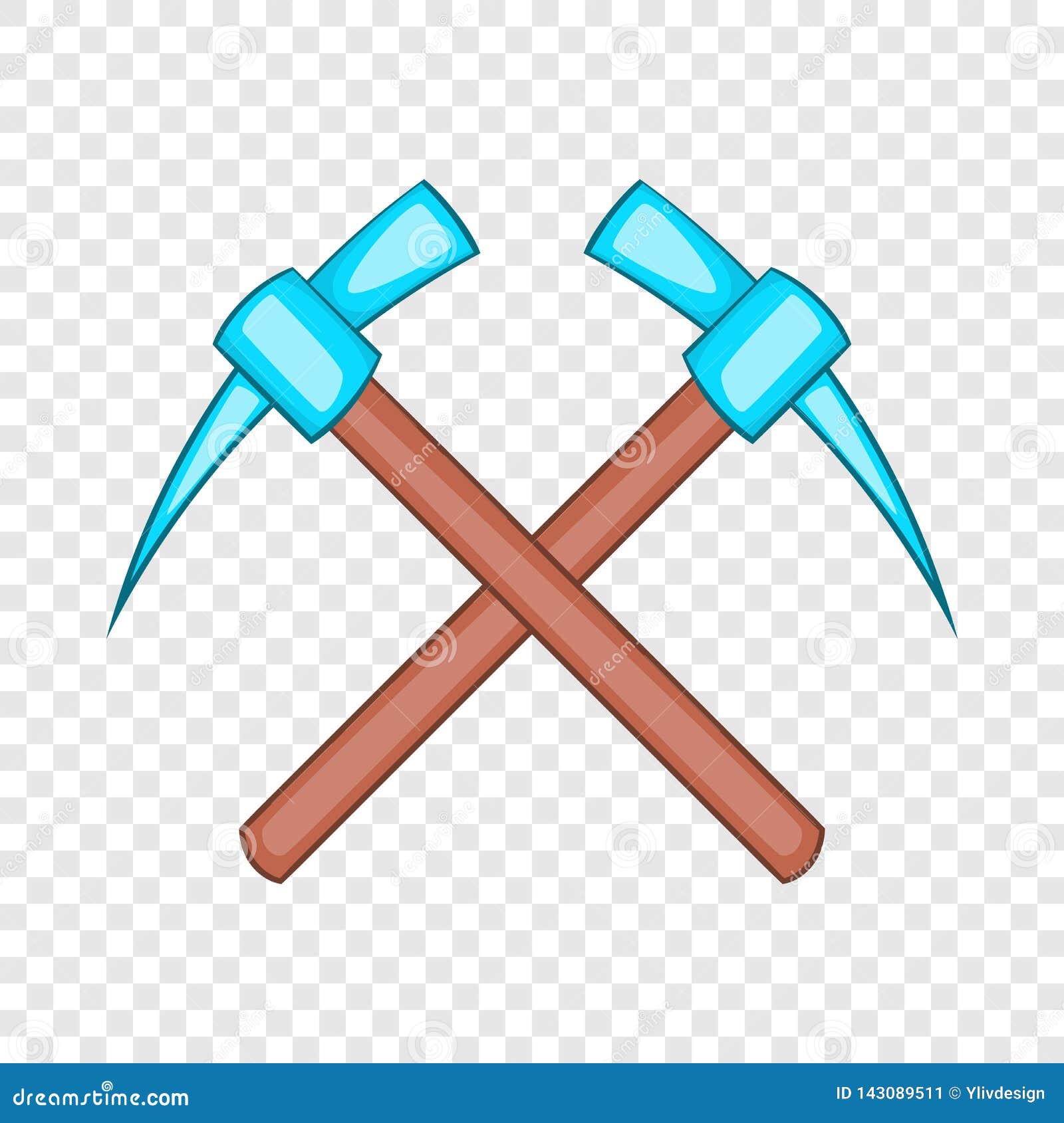 Two Picks Icon, Cartoon Style Stock Vector - Illustration of icon ...