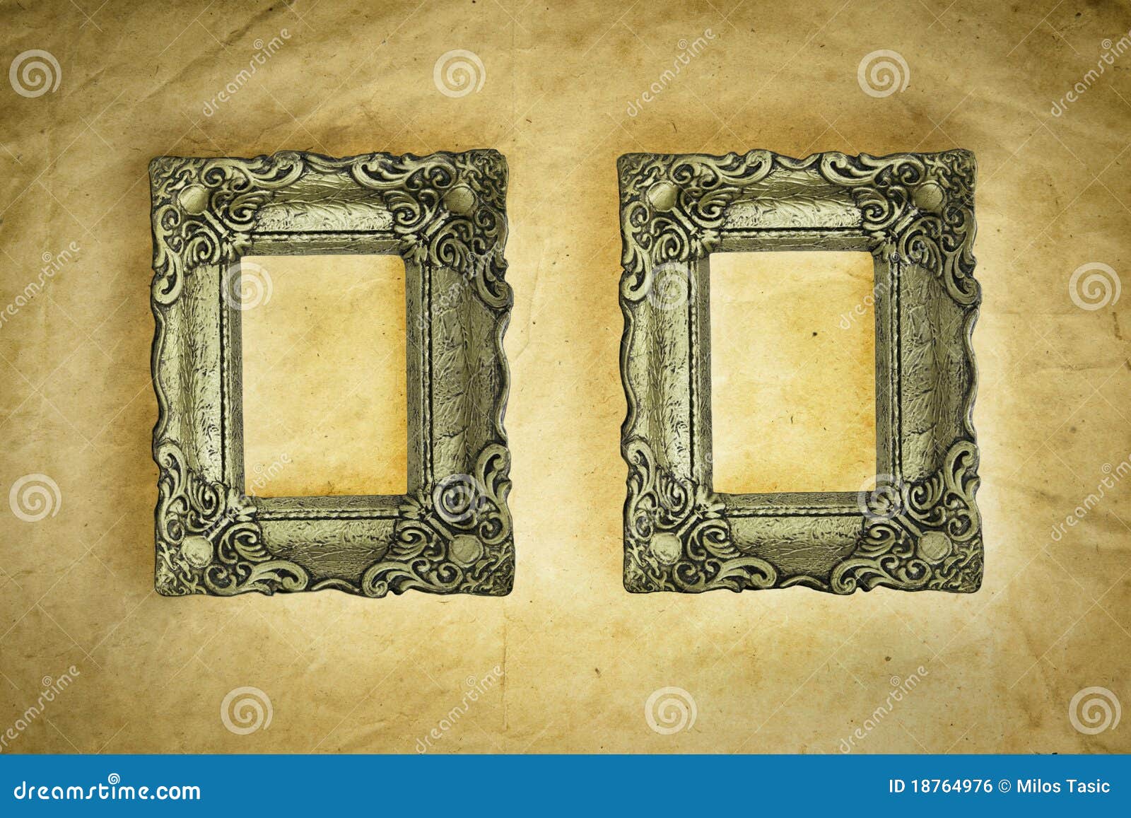 Two Picture Frame stock photo. Image of antique, border - 18764976