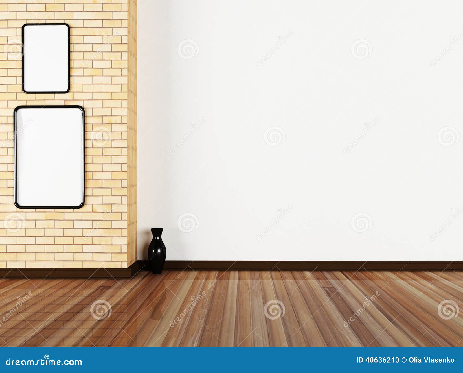 Two pictures on the wall stock illustration. Illustration of decorative ...