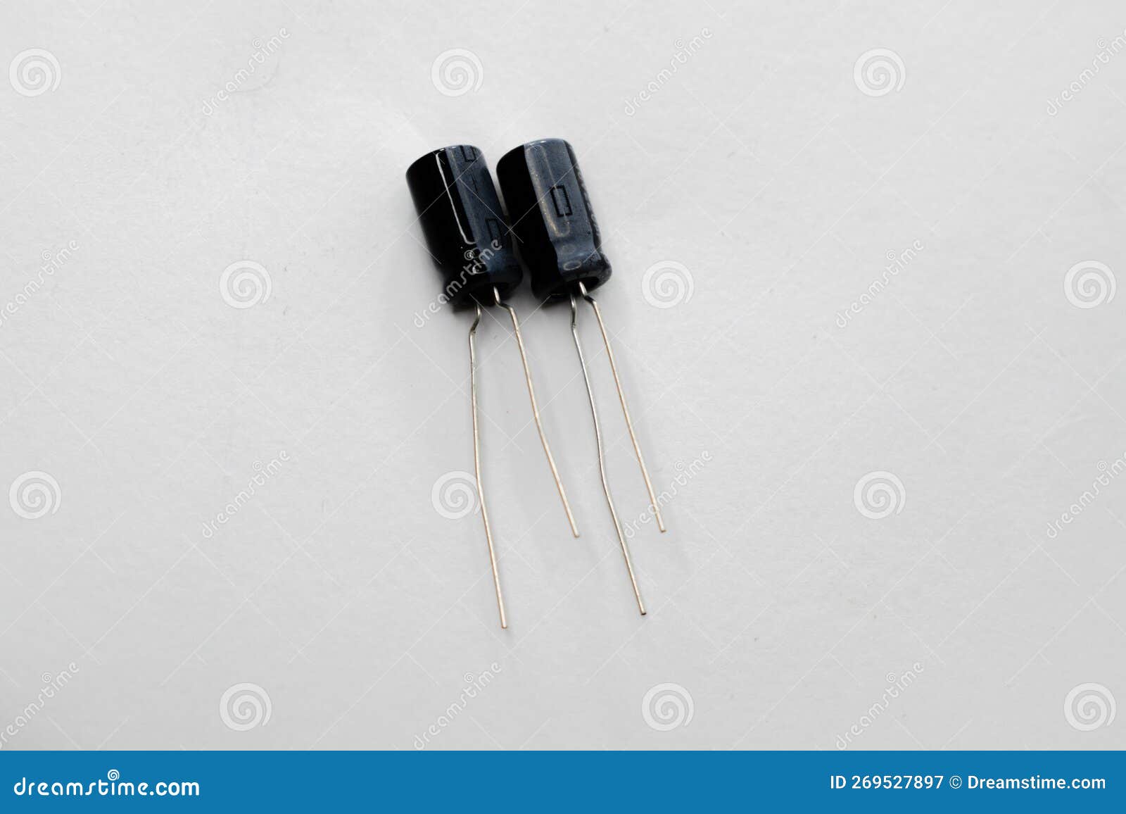 Two Pieces of Capacitors Isolated on a White Background Stock Image ...