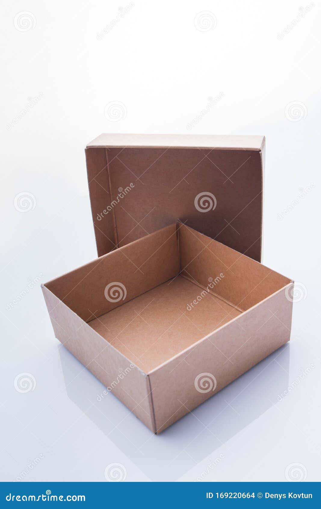 Two-pieces of Cardboard Box Container. Stock Photo - Image of empty ...