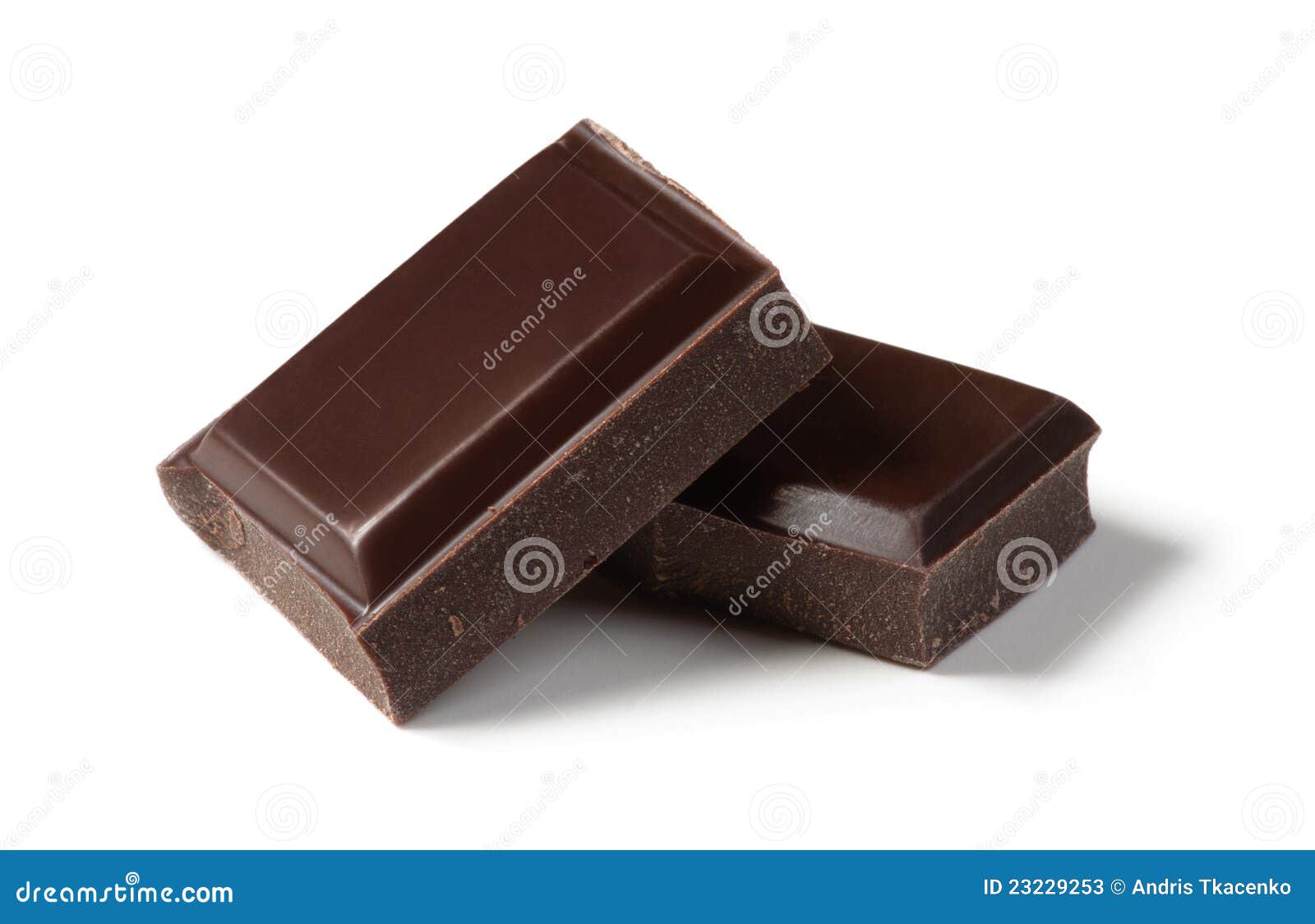 Two pieces of chocolate stock image. Image of full, broken - 23229253