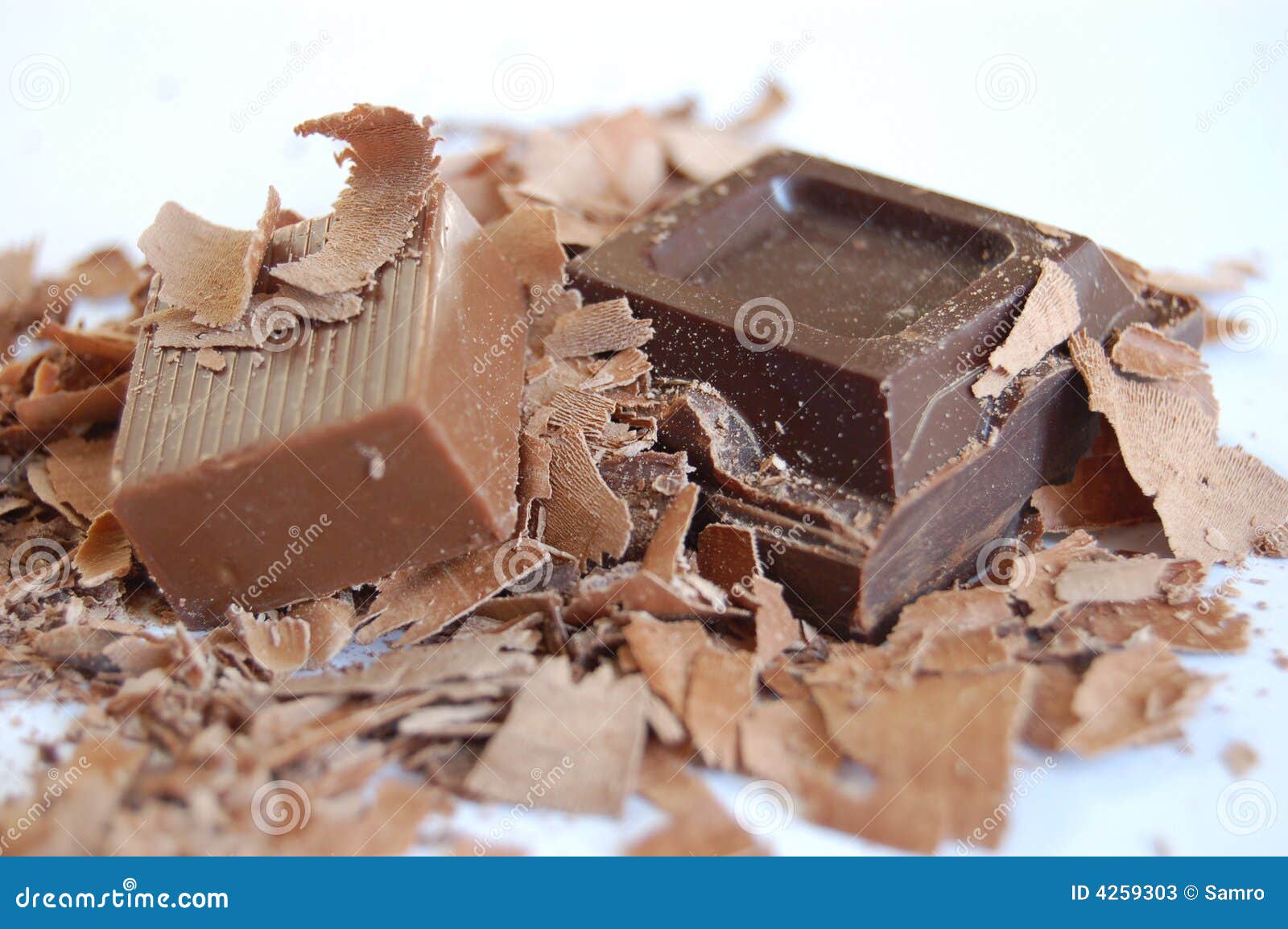 Two pieces of chocolate stock image. Image of sweet, energizer - 4259303