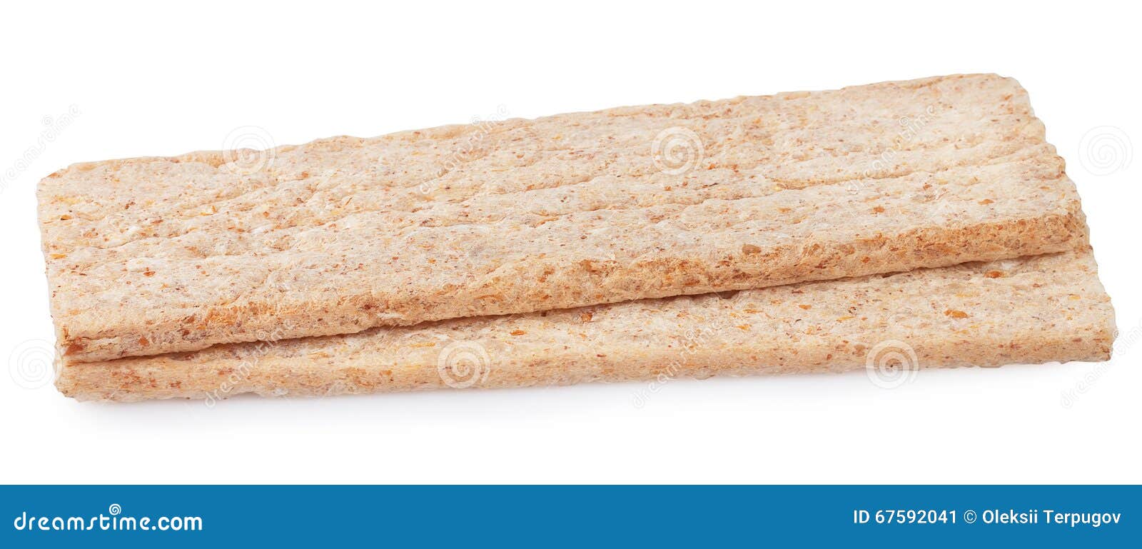 Two Pieces of Crispbread Isolated on White Background Stock Image ...