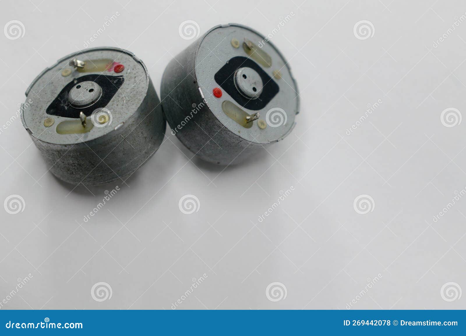 Two Pieces of Dc Motors of Engineering Projects. Stock Photo - Image of ...