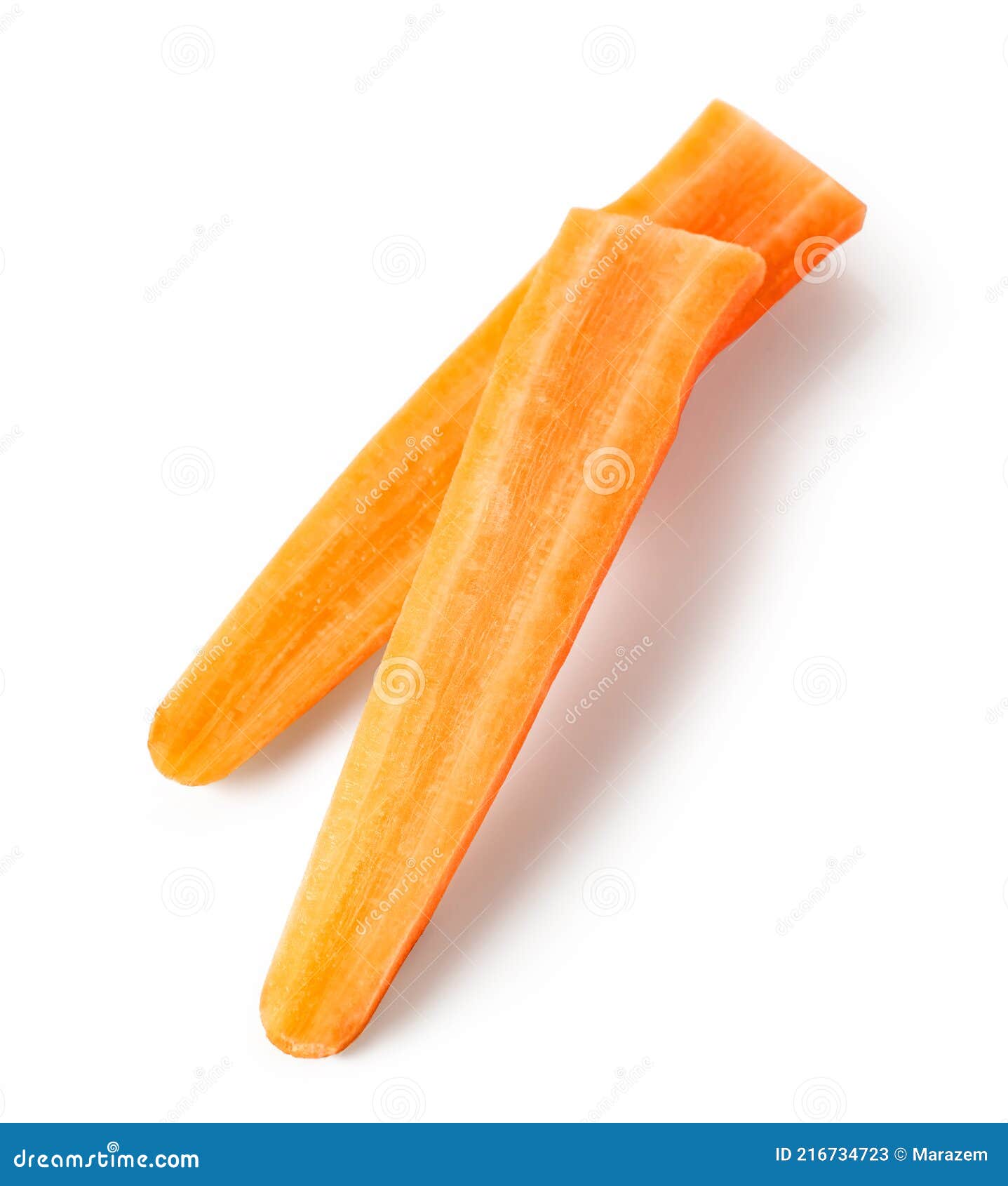 Two Pieces of Fresh Raw Carrot Stock Image - Image of fresh, health ...