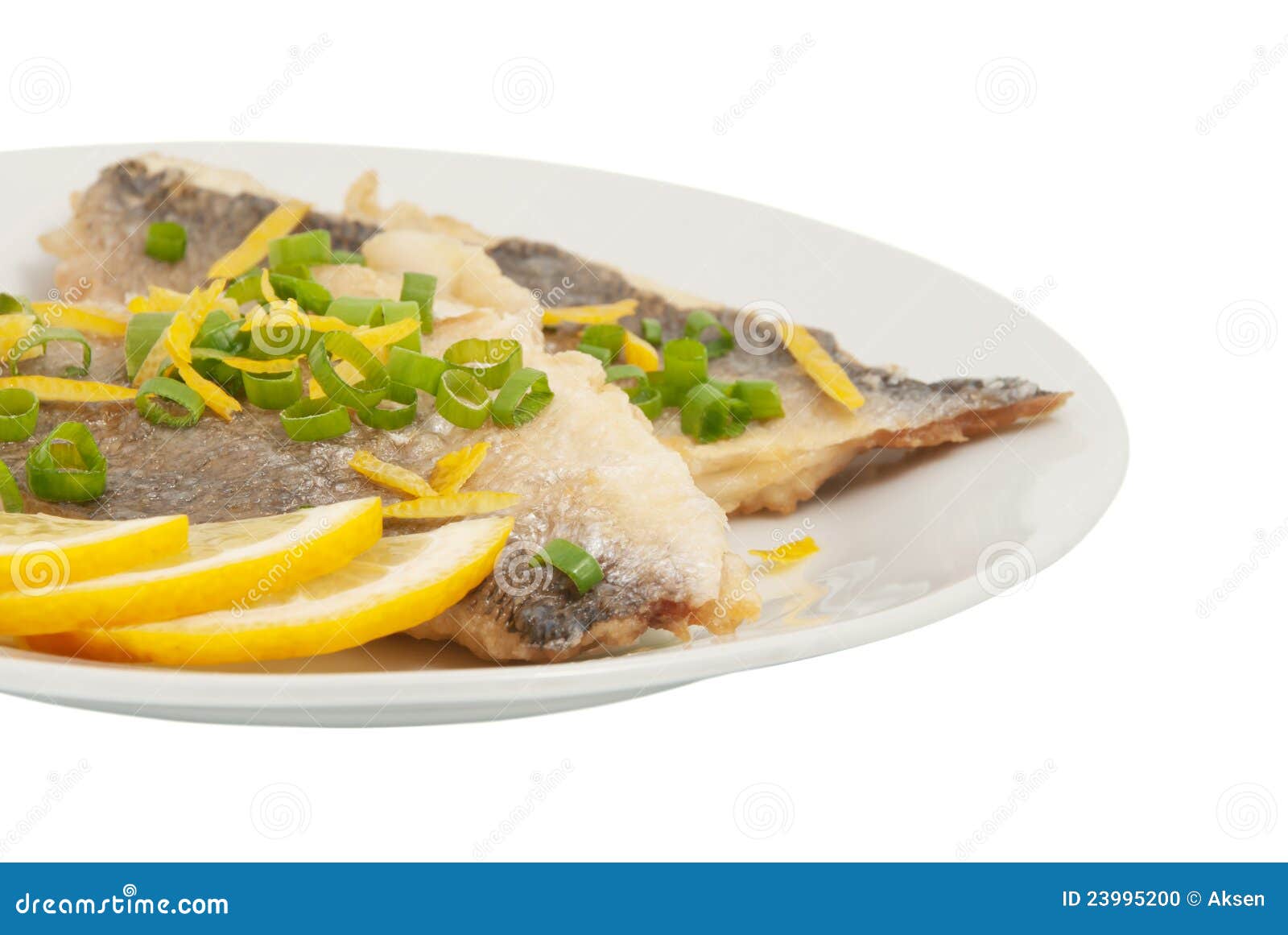 Two Pieces of Fried Fish and Lemon Segment Stock Photo - Image of fried ...