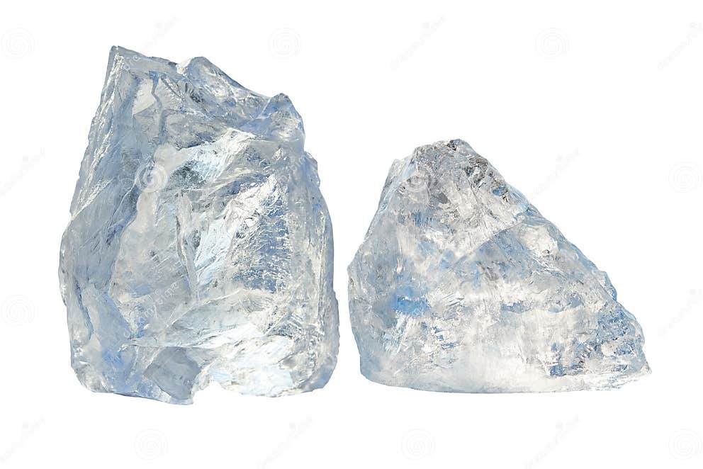 Two pieces of ice stock image. Image of crystal, cold - 36417887