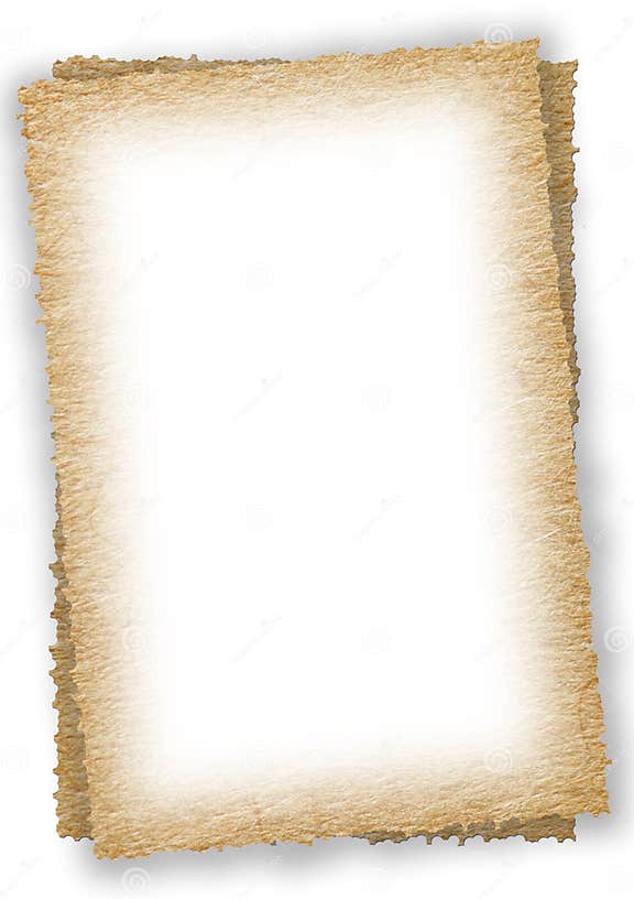 Two pieces of old paper stock photo. Image of burn, piece - 11567788