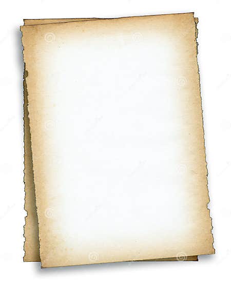 Two pieces of old paper stock photo. Image of paper, aged - 4728992