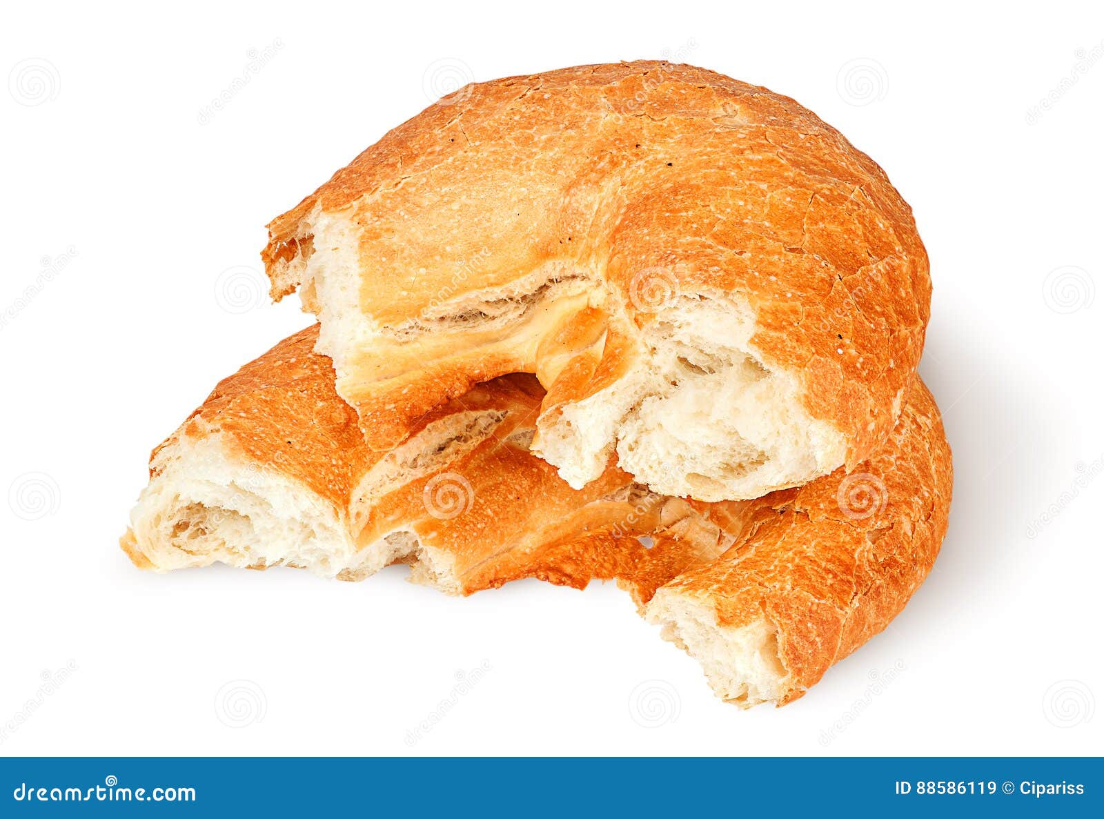 Two Pieces of Pita Bread on Each Other Stock Image - Image of isolated ...