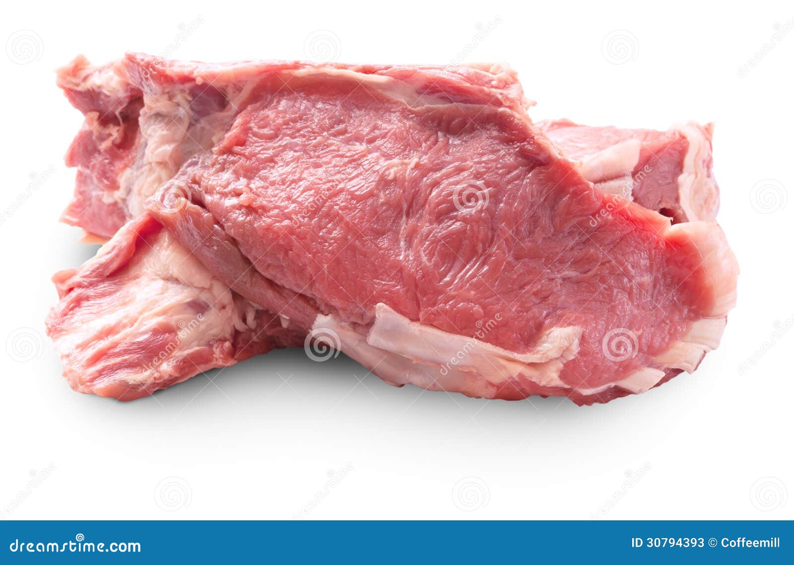 Two pieces of raw beef stock image. Image of food, butcher - 30794393