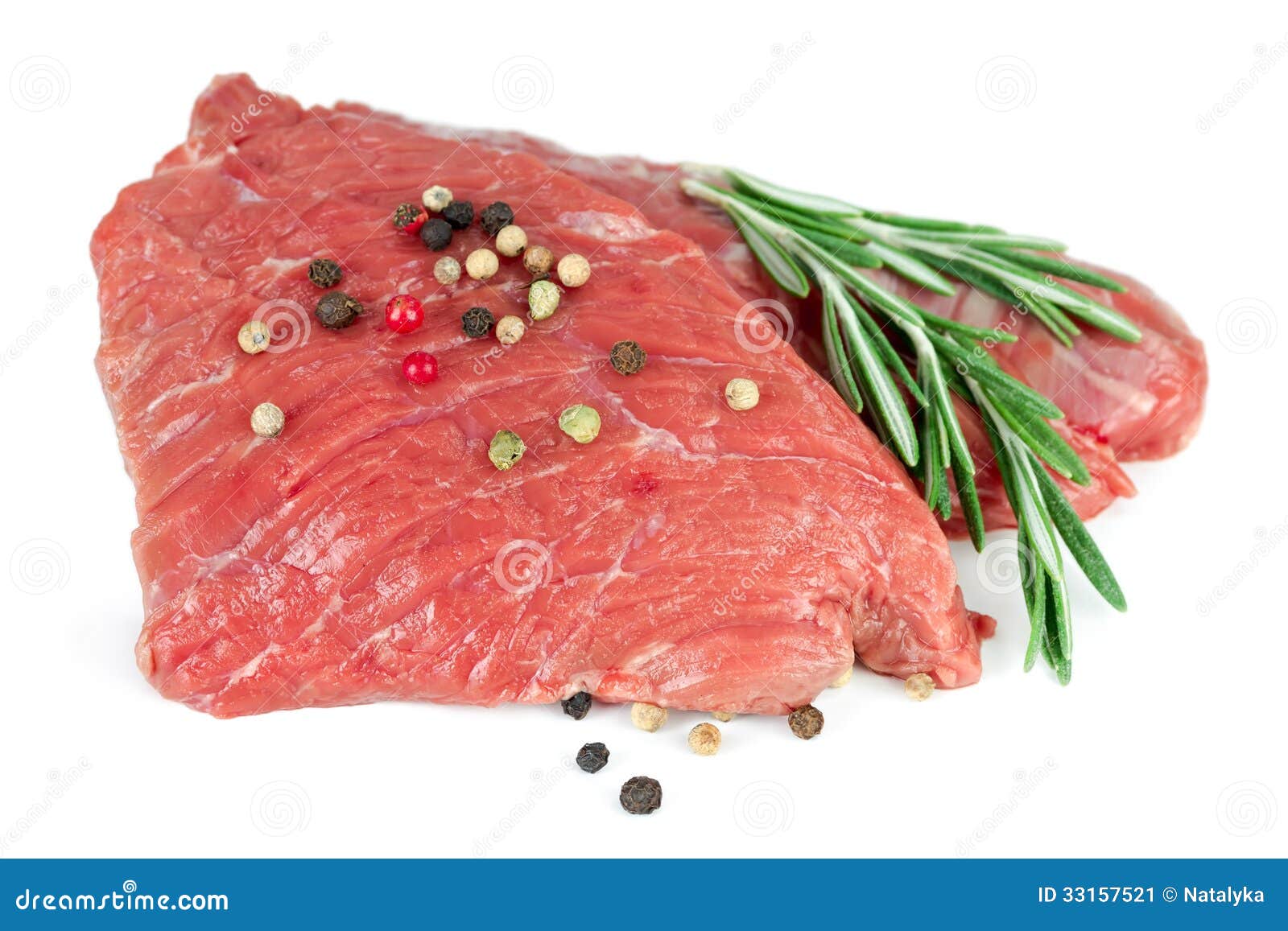 Two pieces of raw beef stock image. Image of muscle, meal - 33157521