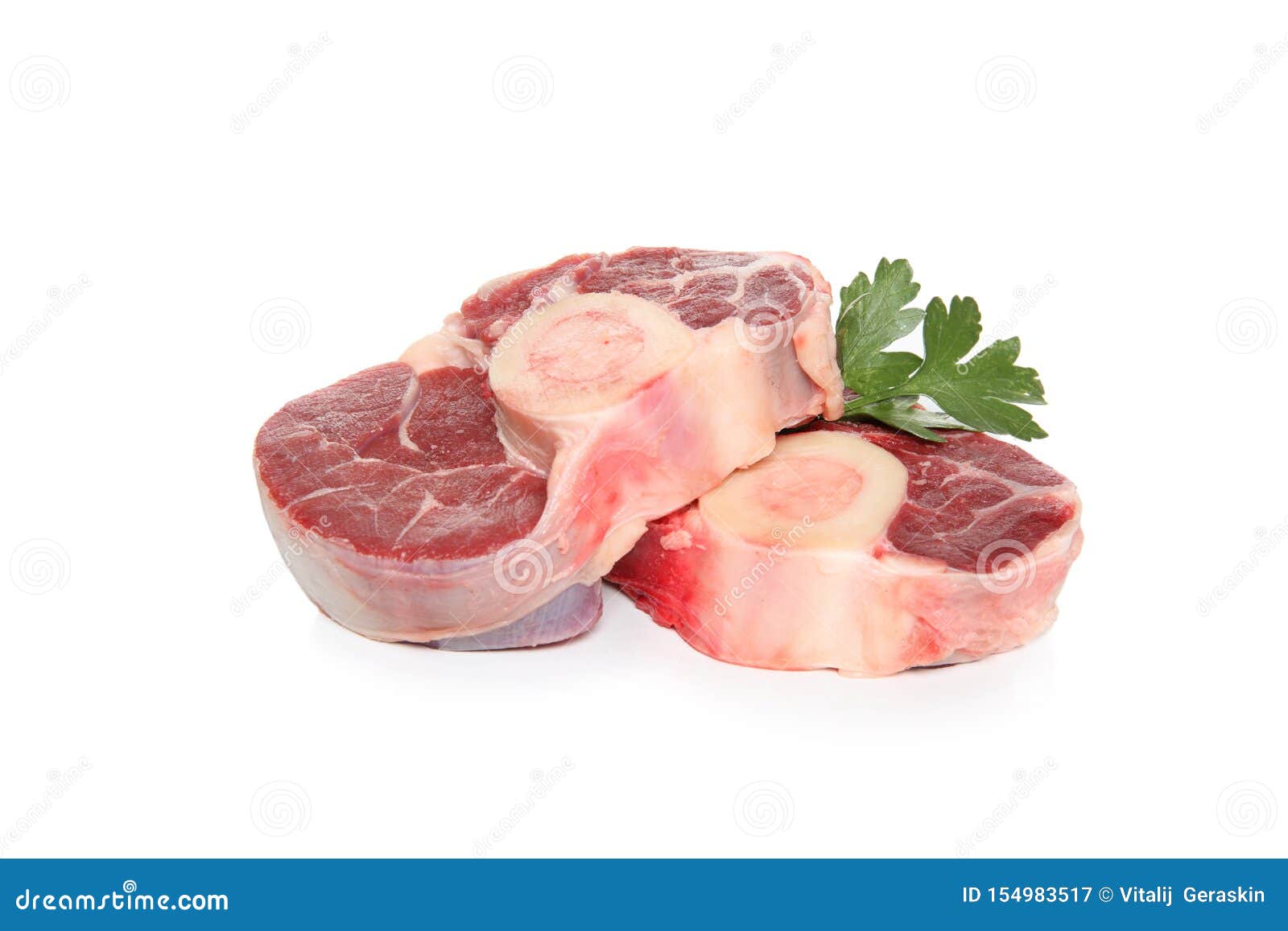 Two Pieces of Raw Beef Shin with Bone Stock Image - Image of ingredient ...